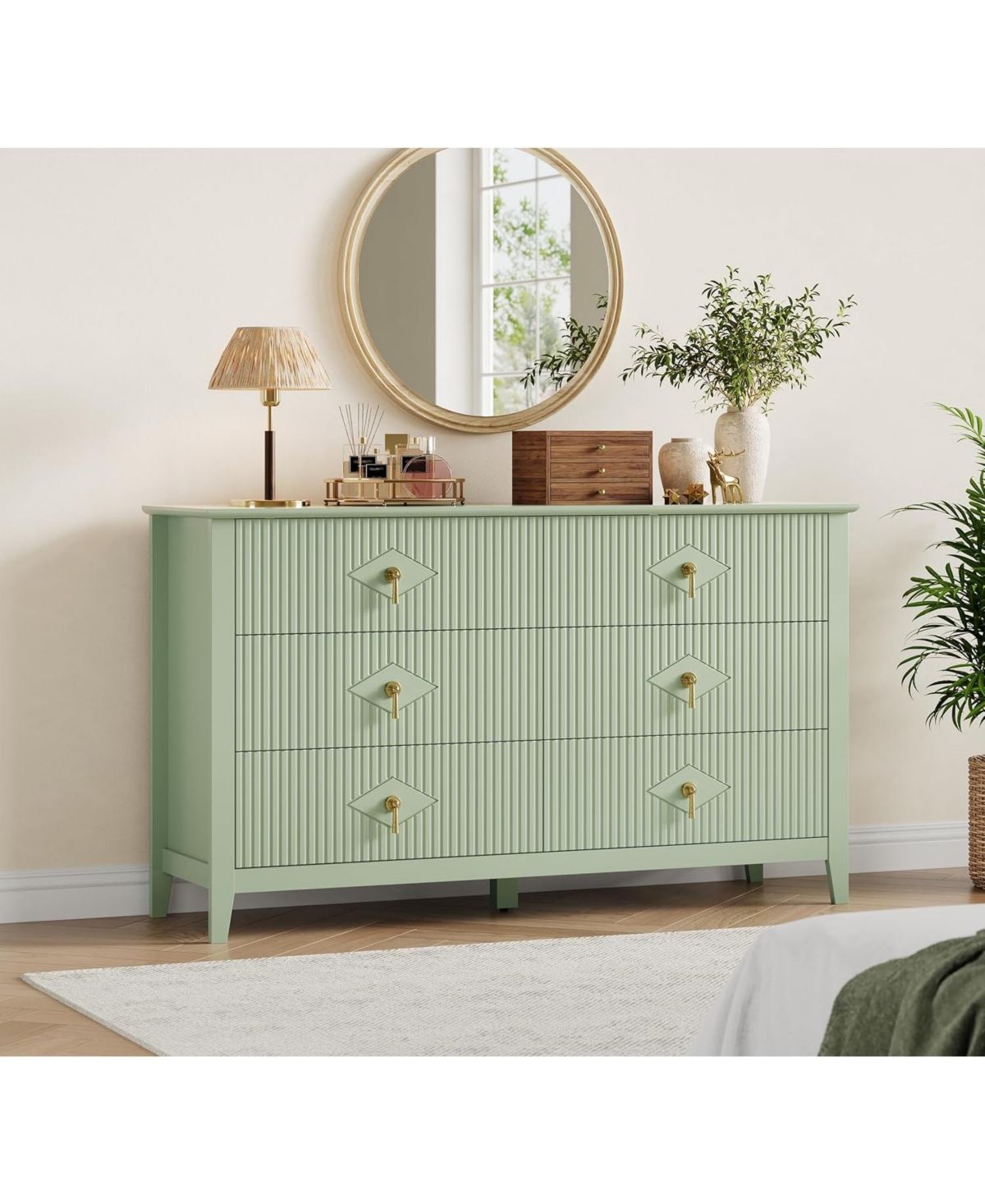 Click here for gaomon Dresser 54W  6-Drawer Extra Wide Modern Woo... prices