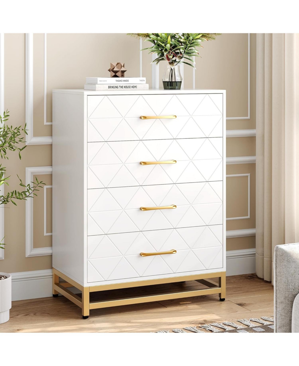 Click here for gaomon 3-Drawer Bedroom Dresser  Modern Wide Drawe... prices