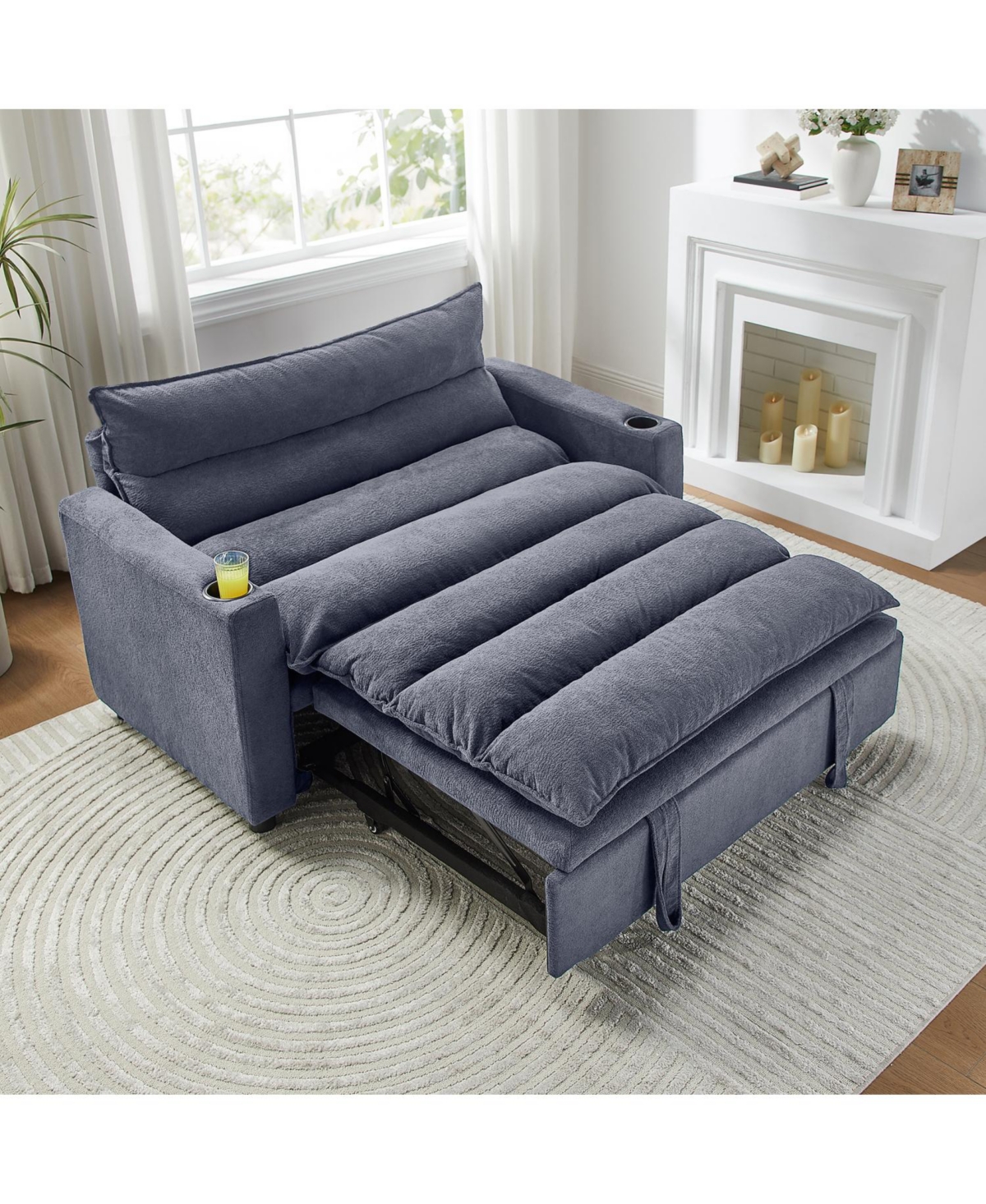 Click here for Streamdale Furniture Convertible Velvet Sofa Bed -... prices