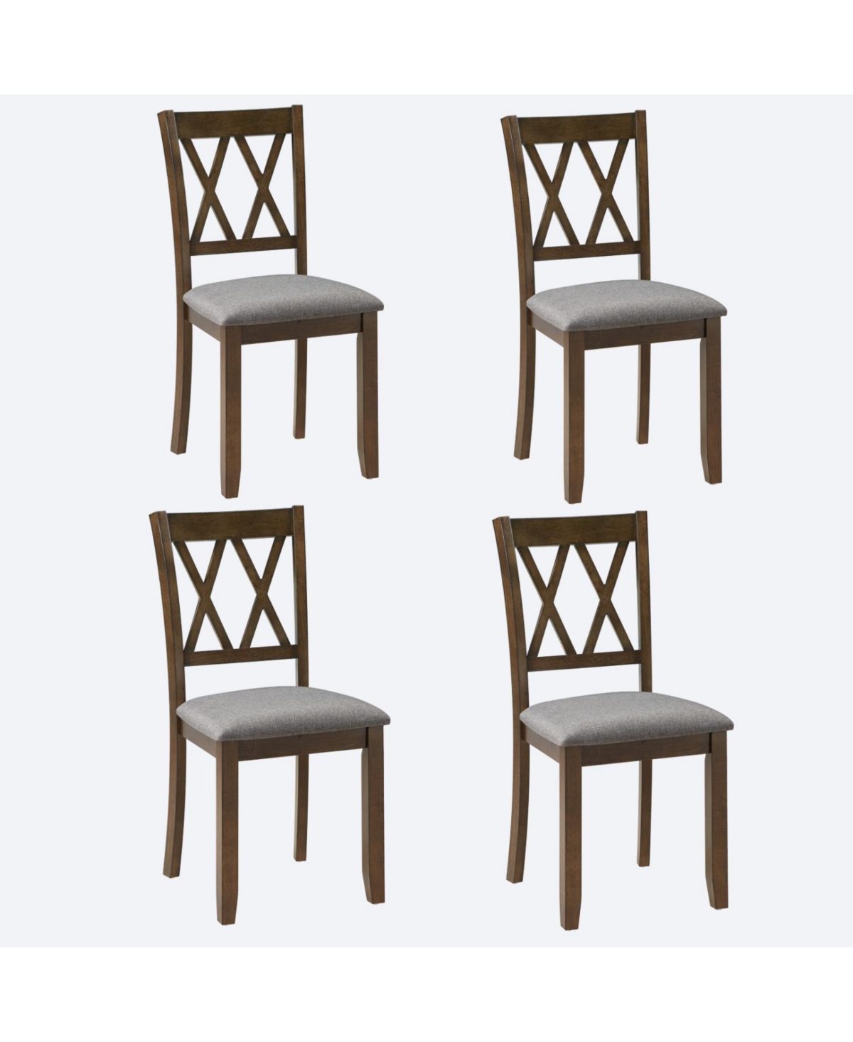 Click here for Streamdale Furniture Walnut Wood Dining Chairs Set... prices