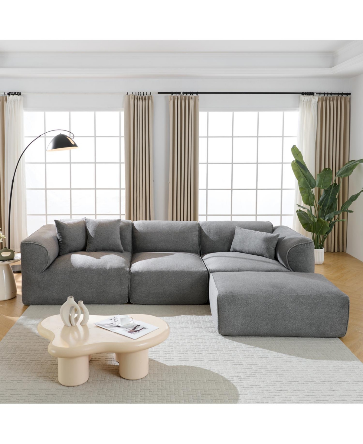 Click here for Streamdale Furniture Luxury Velvet 4-Seater Sofa w... prices