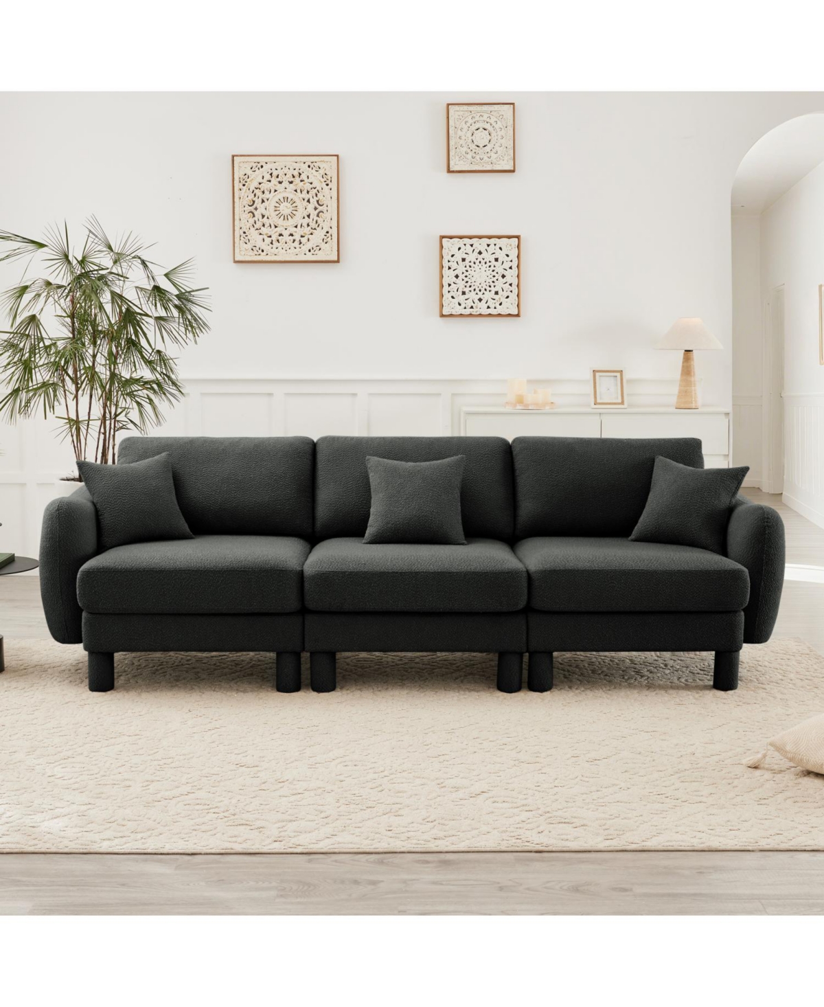Click here for Streamdale Furniture Boucle 3-Seater Sofa with She... prices