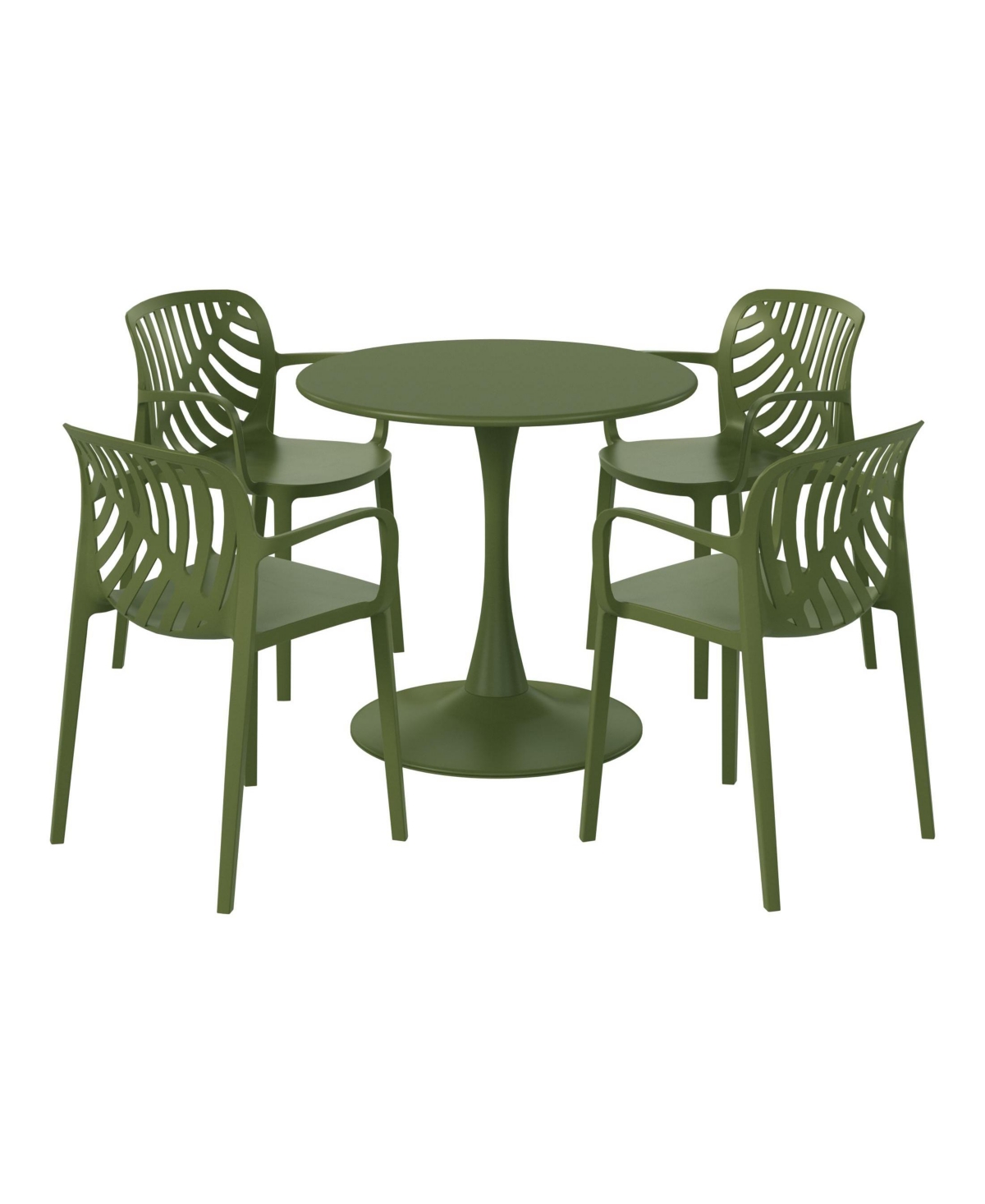 Click here for 5-Piece Outdoor Indoor Metal Patio Dining Table Se... prices