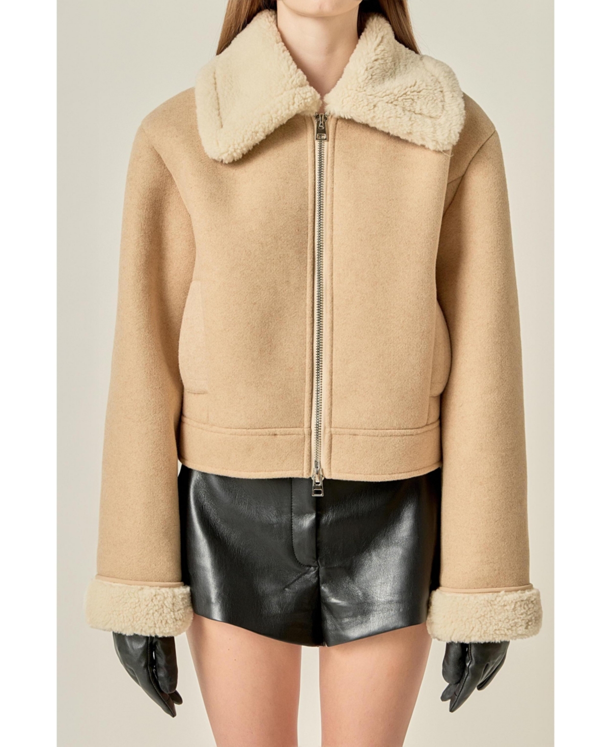 Click here for English Factory Womens Double Face Soft Jacket - I... prices