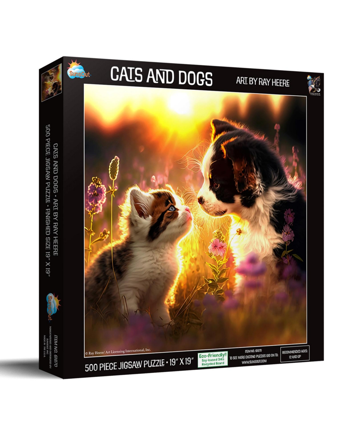 Click here for SunsOut Cats and Dogs 500 piece Jigsaw Puzzle for... prices