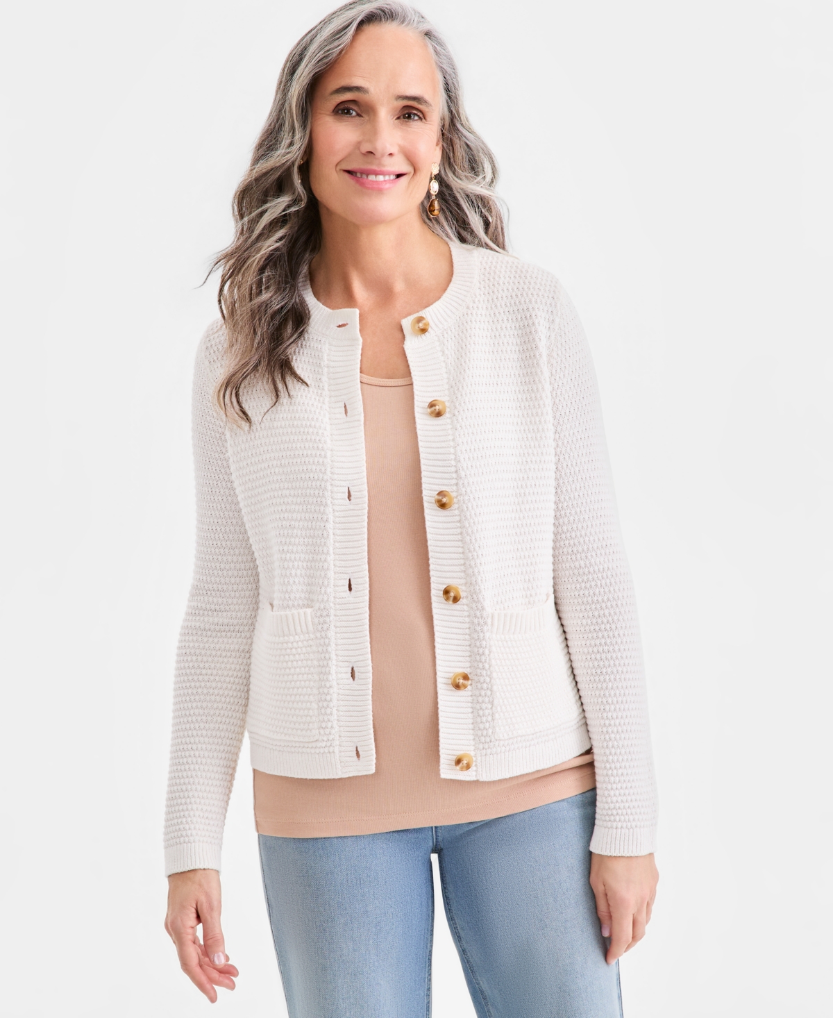 Click here for Style & Co Womens Textured Cardigan Sweater  Macys... prices