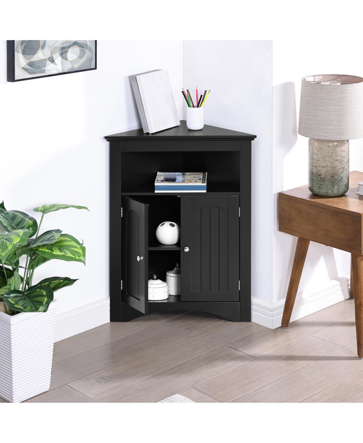 Click here for Streamdale Furniture Corner Cabinet with Doors & S... prices