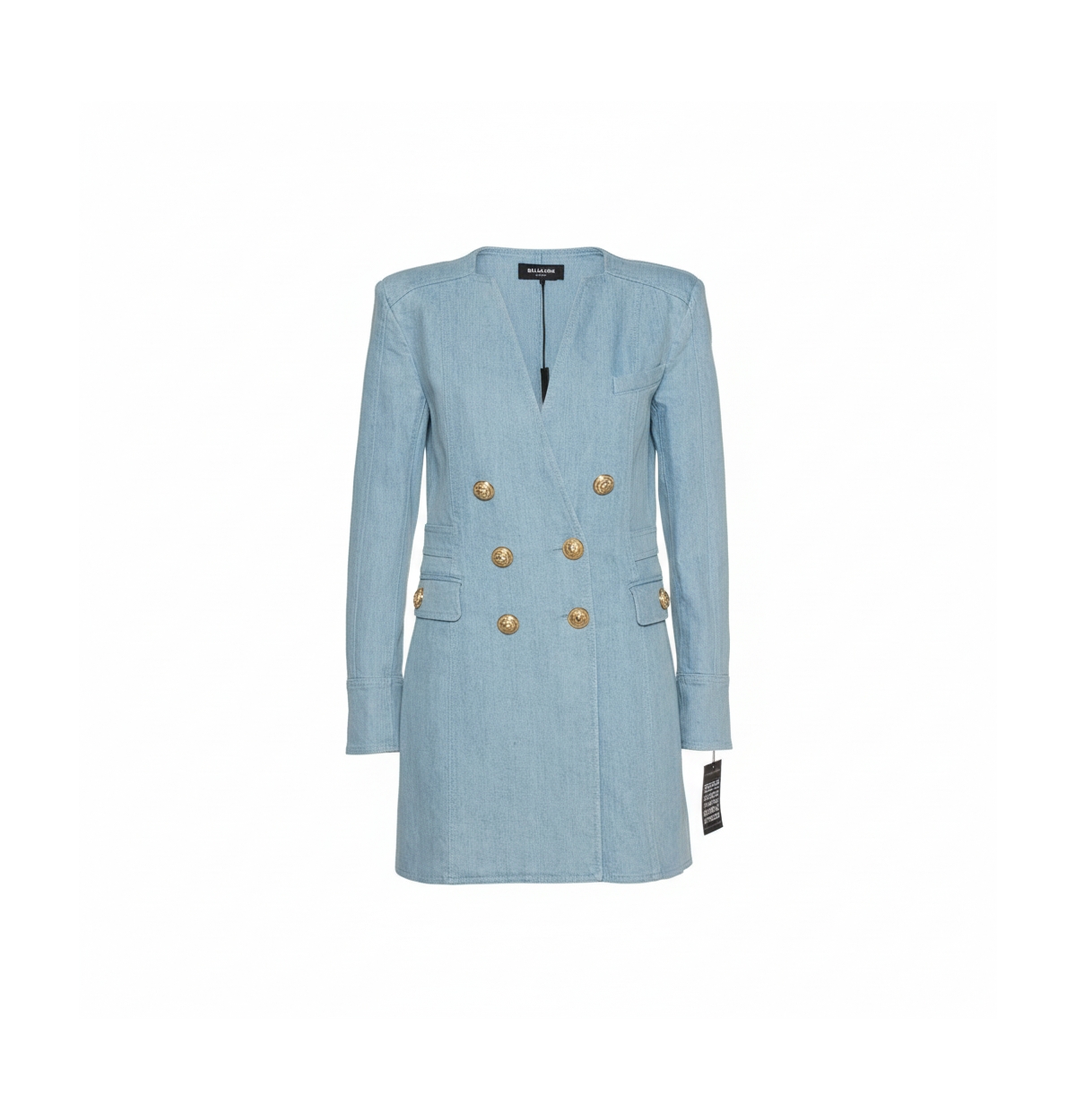 Click here for Pre-Owned Balmain Womens Blue Denim Double Breaste... prices