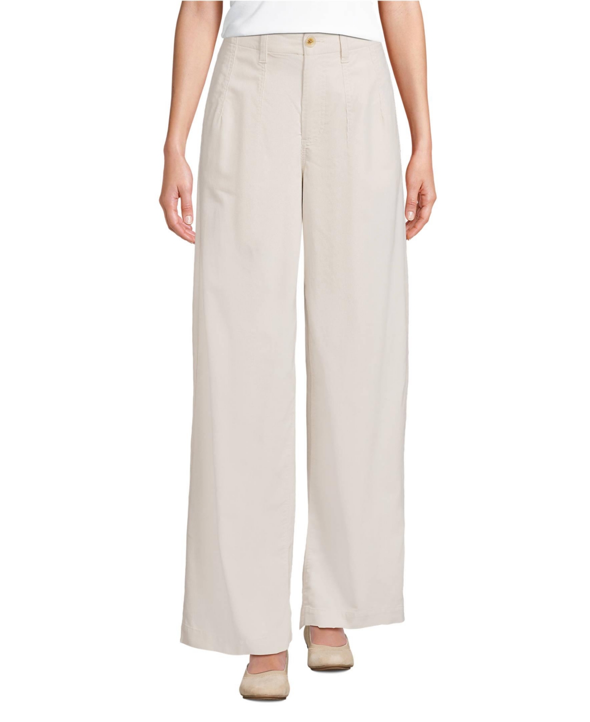 Click here for Lands End Womens Corduroy High Rise Wide Leg Top S... prices