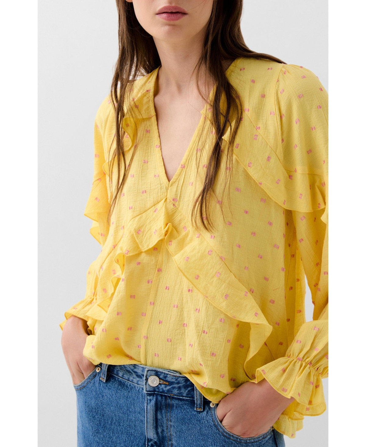 Click here for Scalpers Womens Foil Color Shirt - Yellow prices