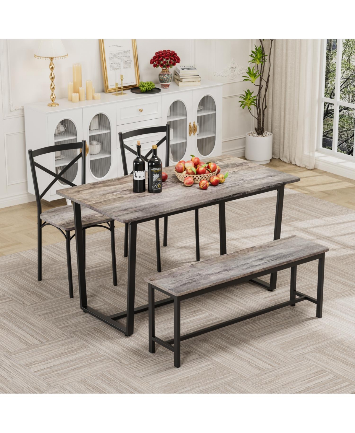 Click here for Streamdale Furniture Four-piece set table and chai... prices