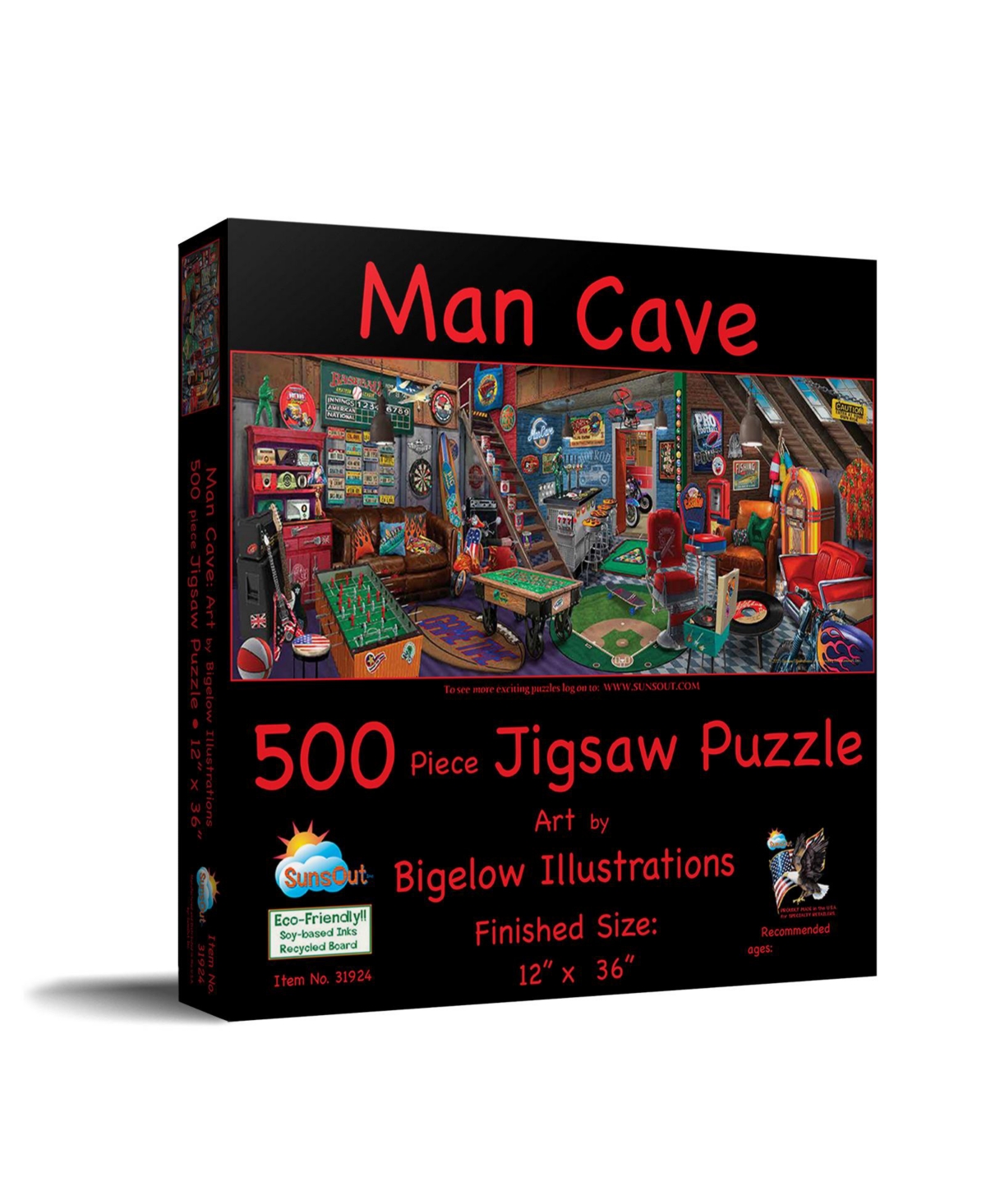 Click here for SunsOut Man Cave 500 piece Jigsaw Puzzle for Adult... prices