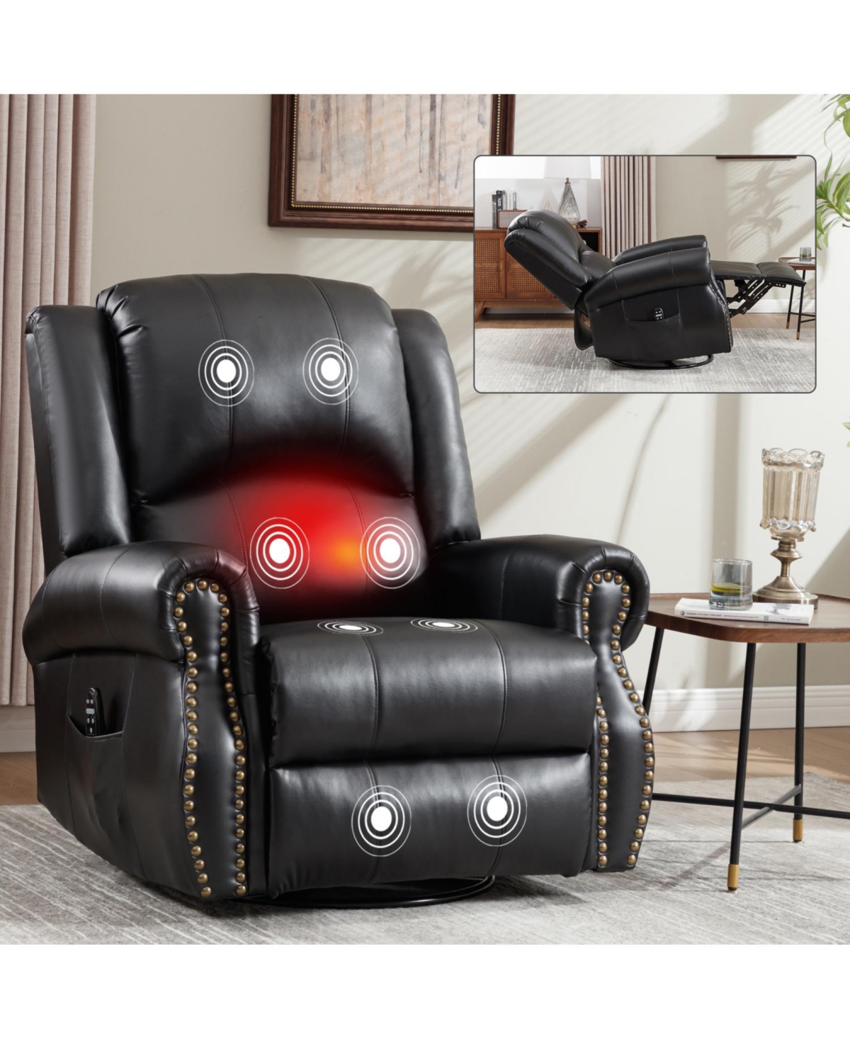 Click here for Streamdale Heat Massage Rocker Recliner Chair  Swi... prices