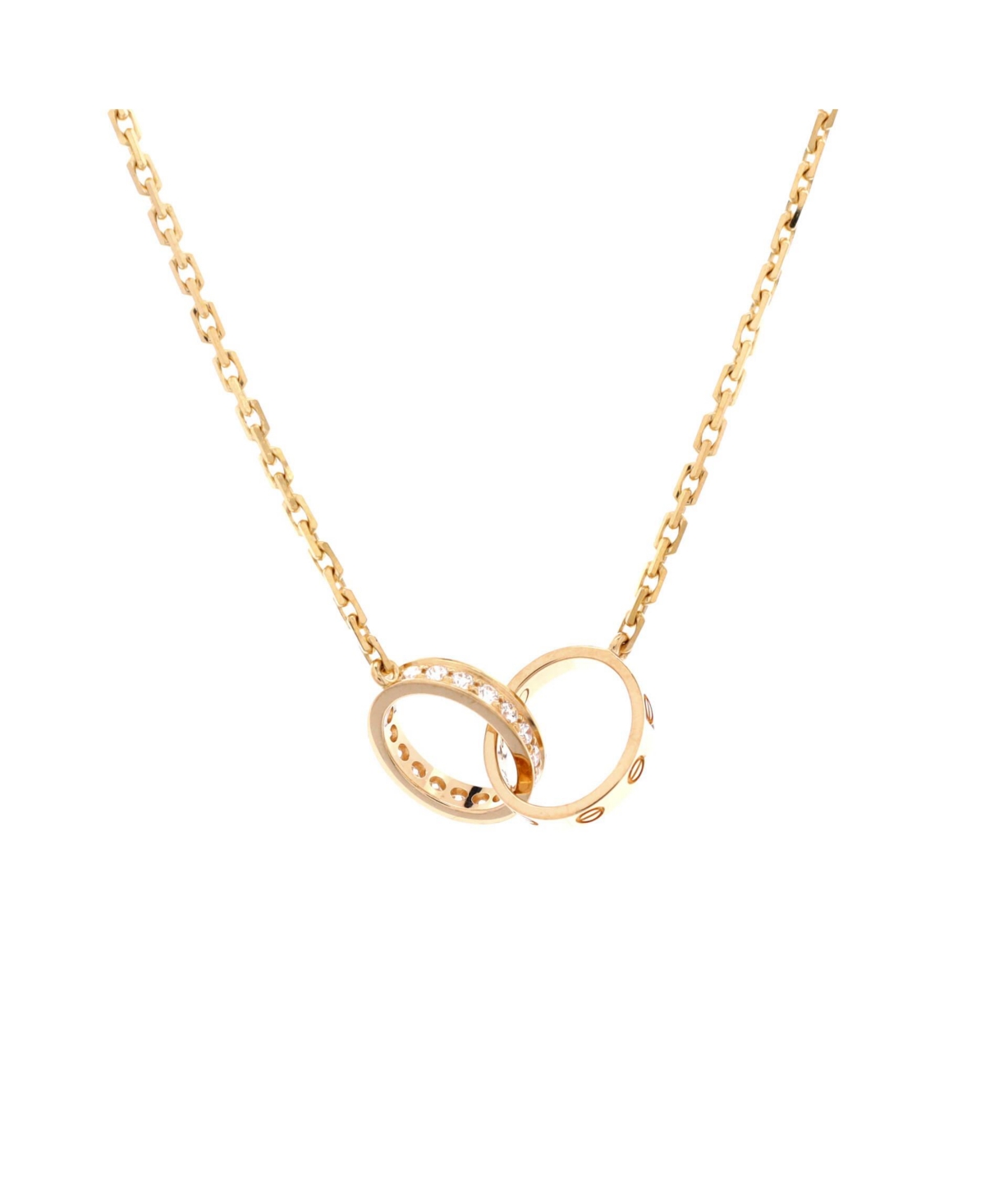 Click here for Pre-Owned Cartier Love Interlocking Necklace - 18k... prices