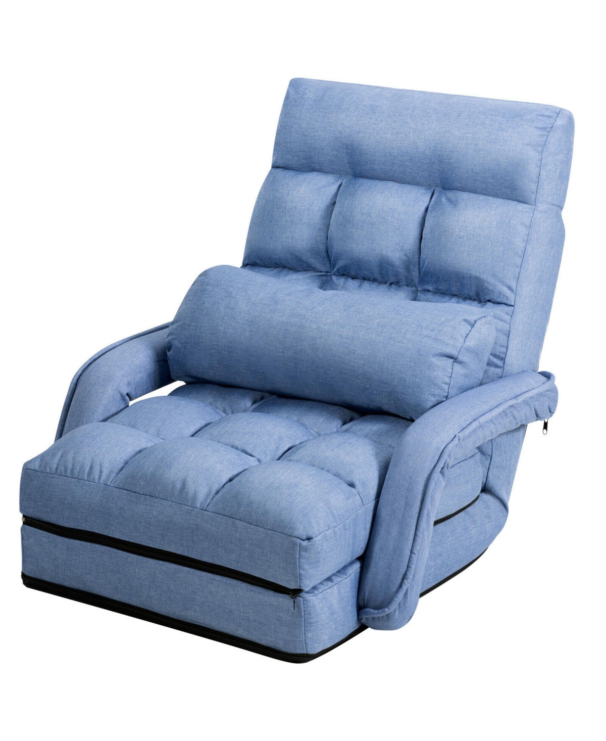 Click here for Gymax Blue Folding Lazy Sofa Floor Chair Sofa Loun... prices