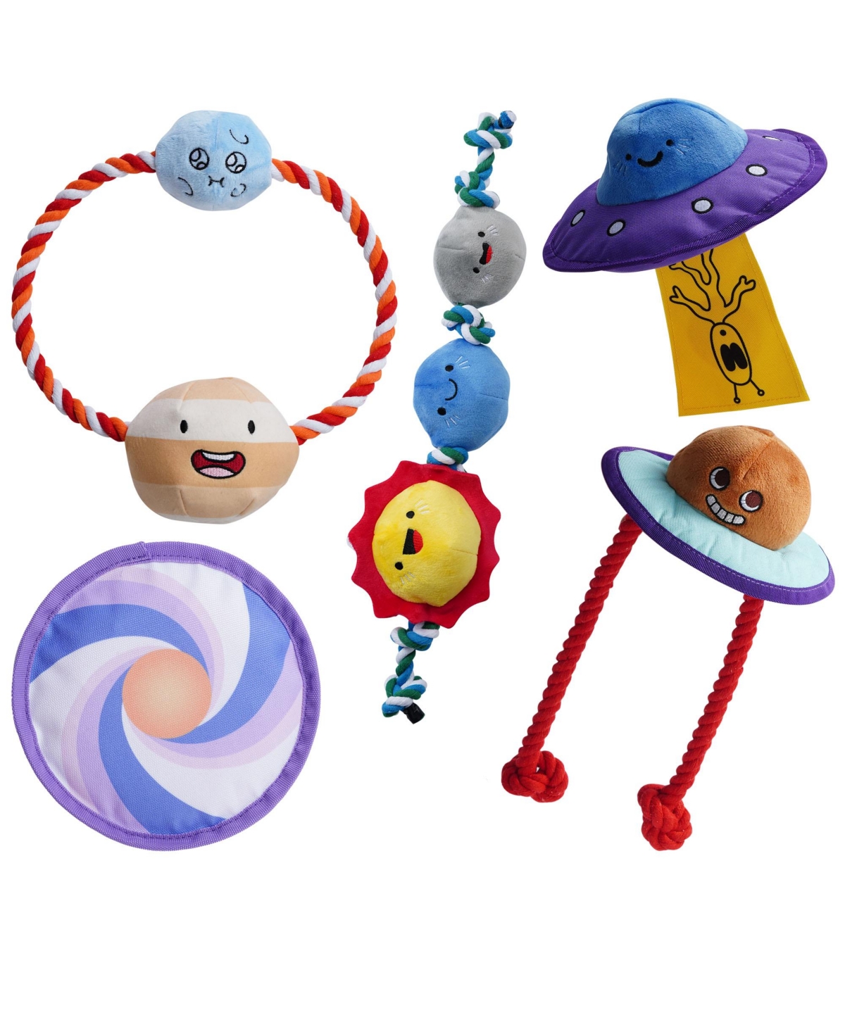 Click here for Nocciola 5 Pcs Space Themed Dog Toys  Durable Sque... prices