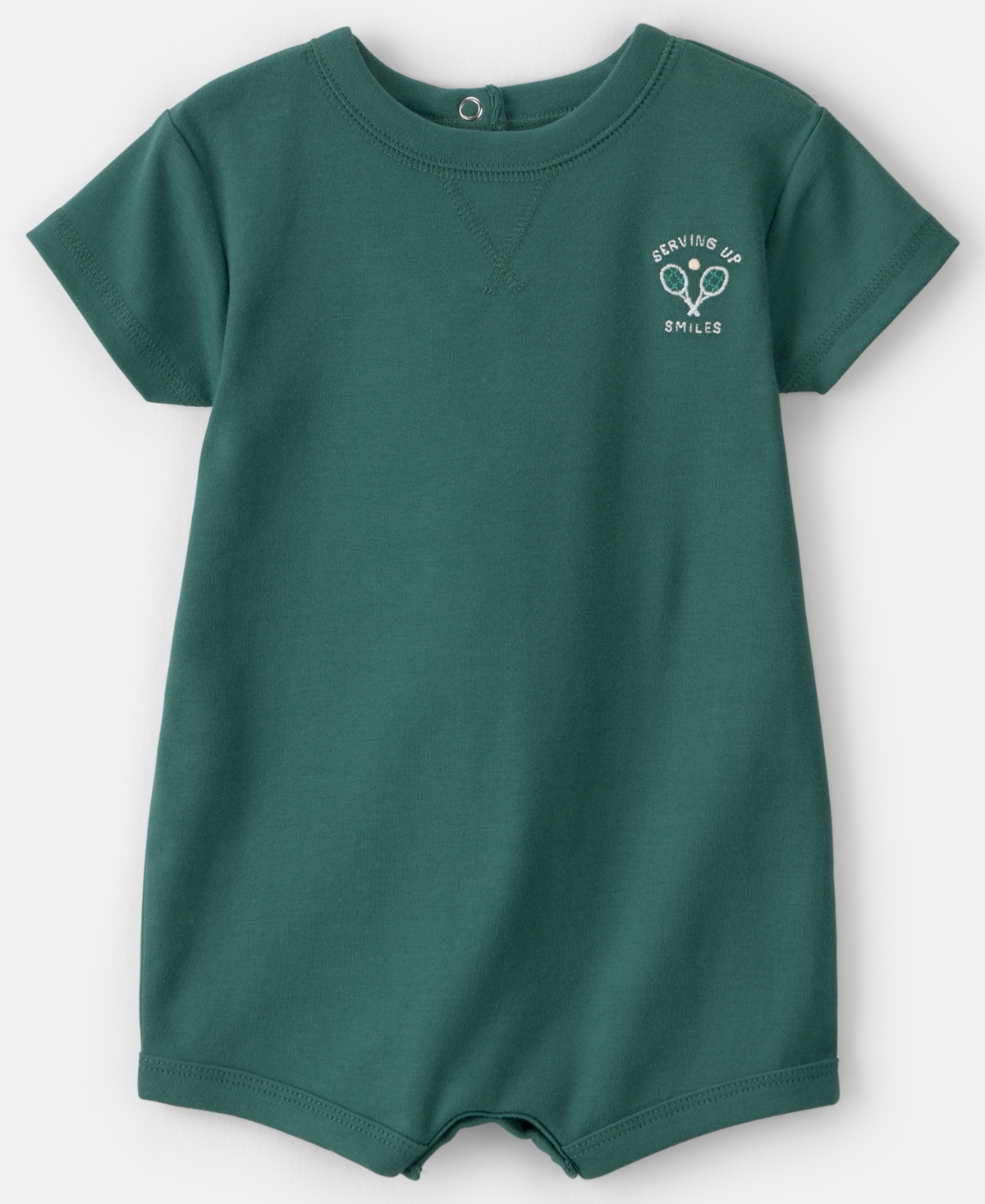 Click here for Carters Baby Boys Tennis Short-Sleeve Romper - Gre... prices