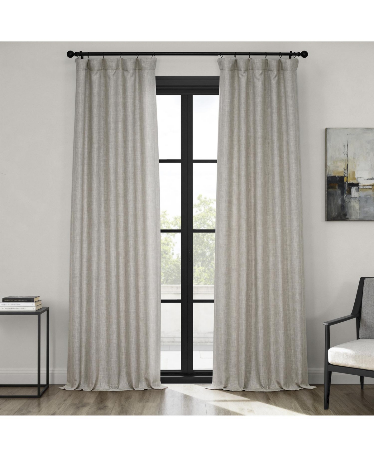 Click here for Half Price Drapes Textured Faux Linen Room Darkeni... prices