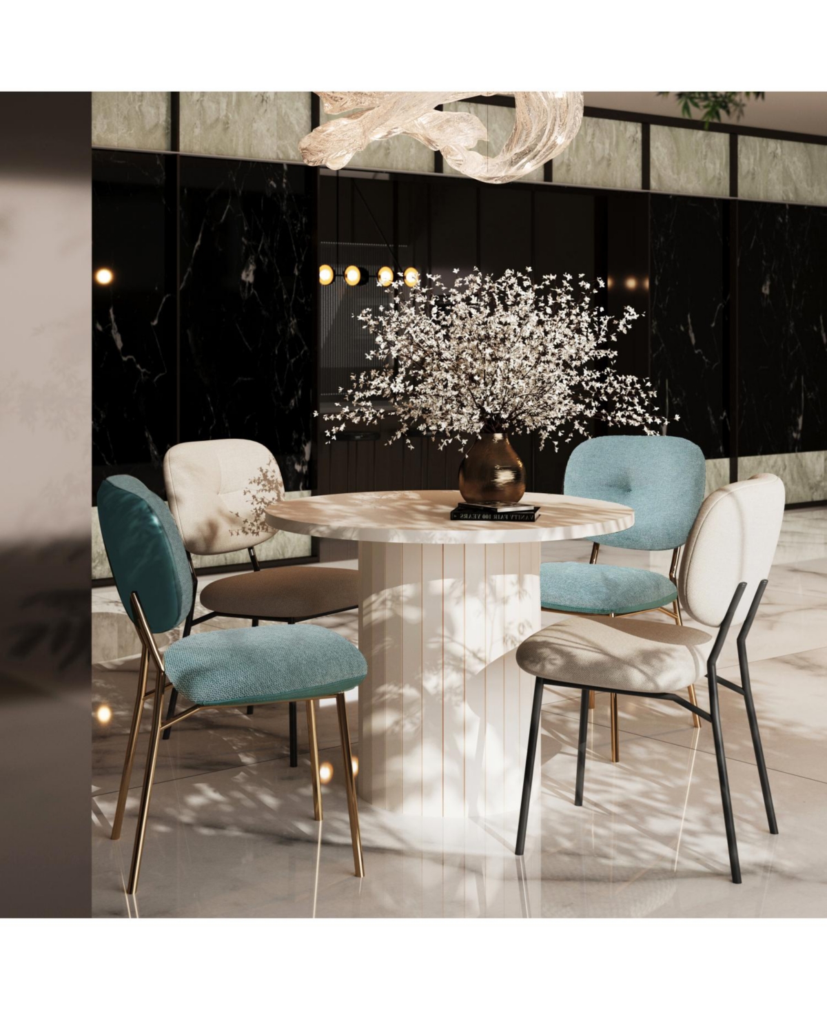 Click here for Streamdale Furniture Bamboo & Turquoise Dining Set... prices