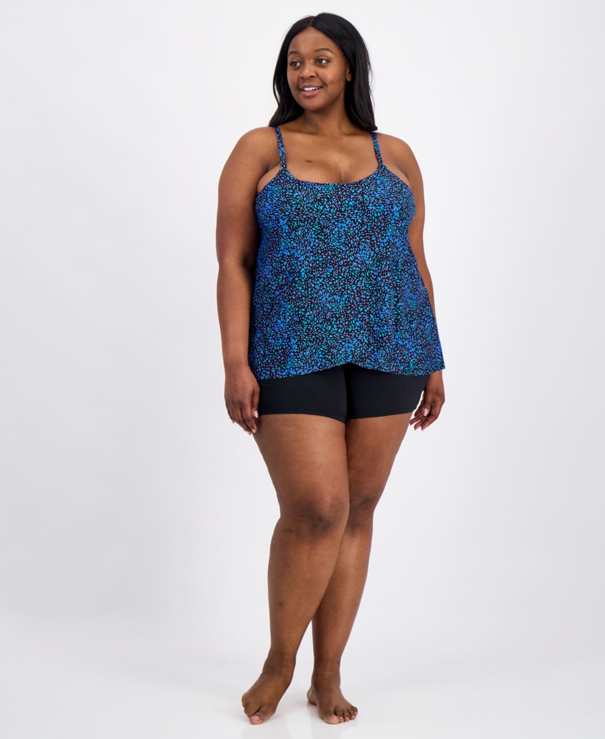 Click here for Island Escape Plus Size Cape Town Scoop Neck Tanki... prices