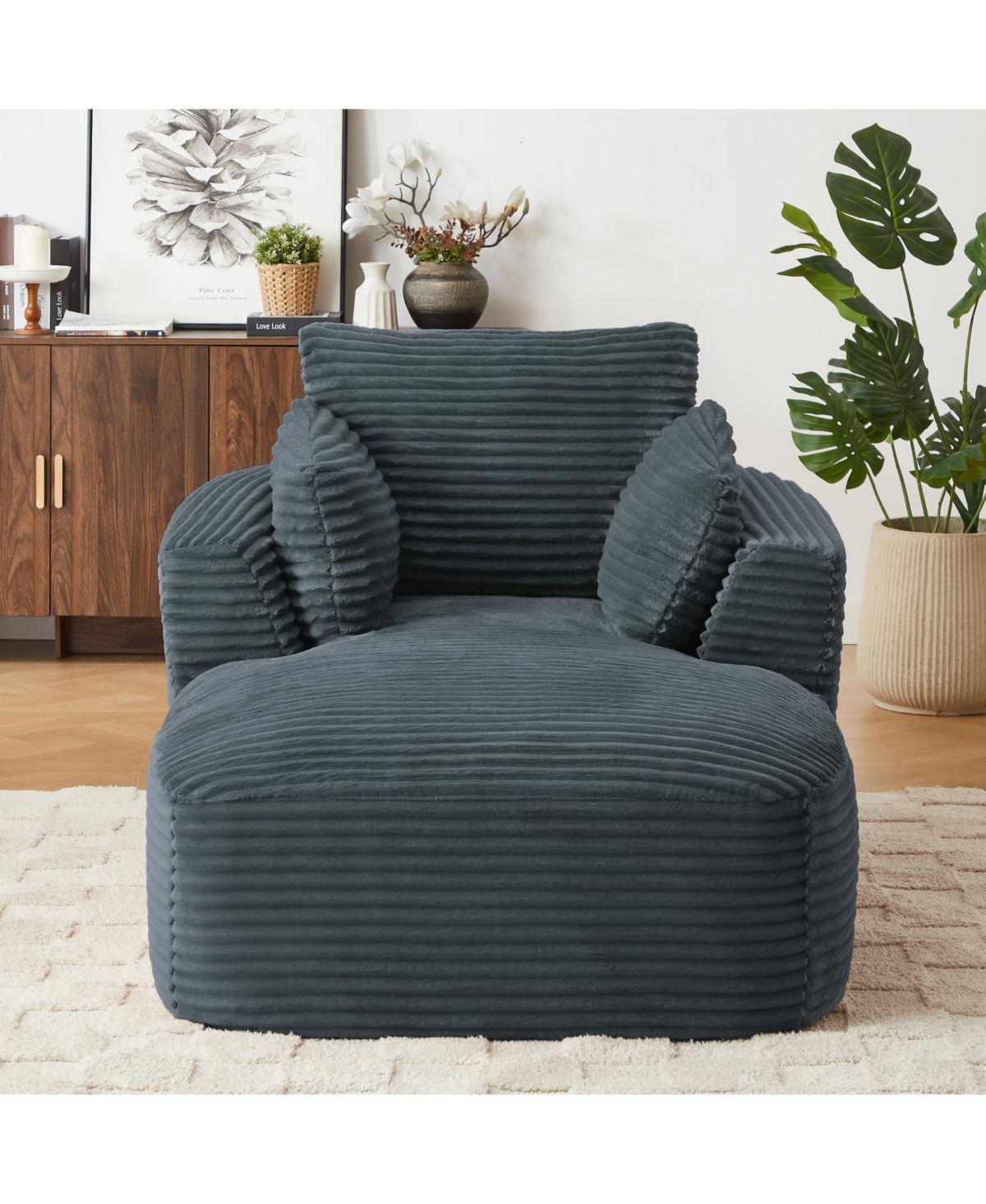Click here for Streamdale Furniture Oversized Corduroy Chaise Lou... prices