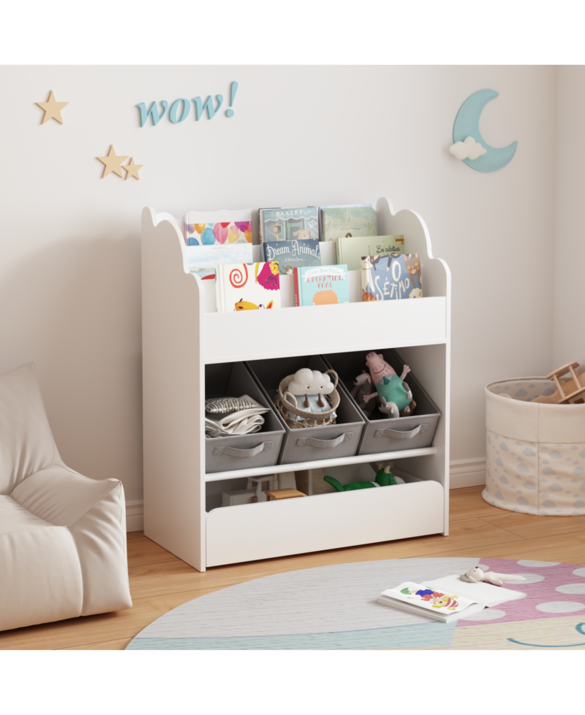Click here for Streamdale Furniture Kids Bookshelf with Storage B... prices