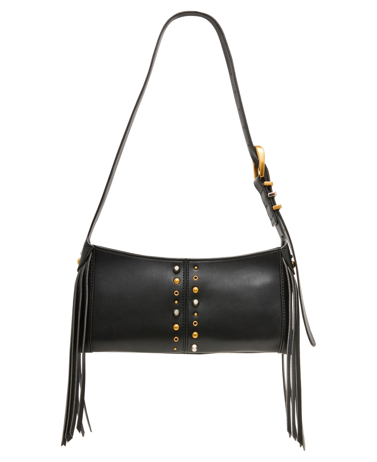 Click here for Steve Madden Bzaydie Fringe Shoulder Bag - Black prices