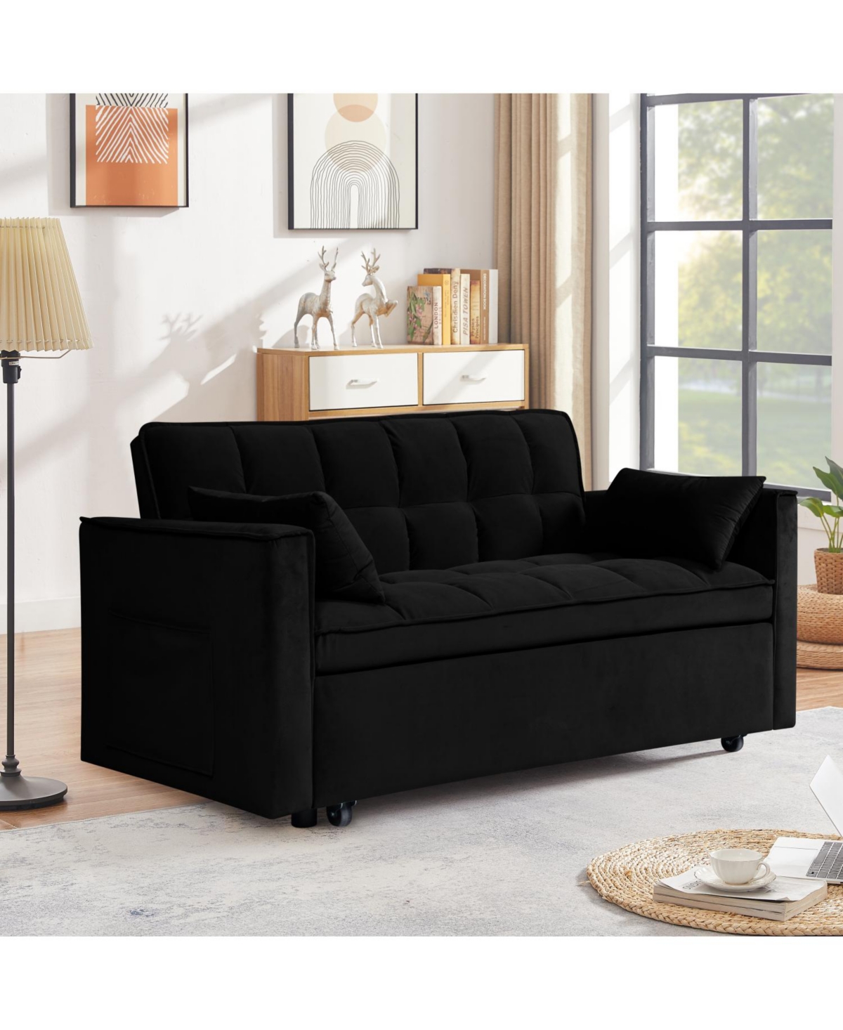Click here for Streamdale Furniture Modern Velvet Convertible Sle... prices