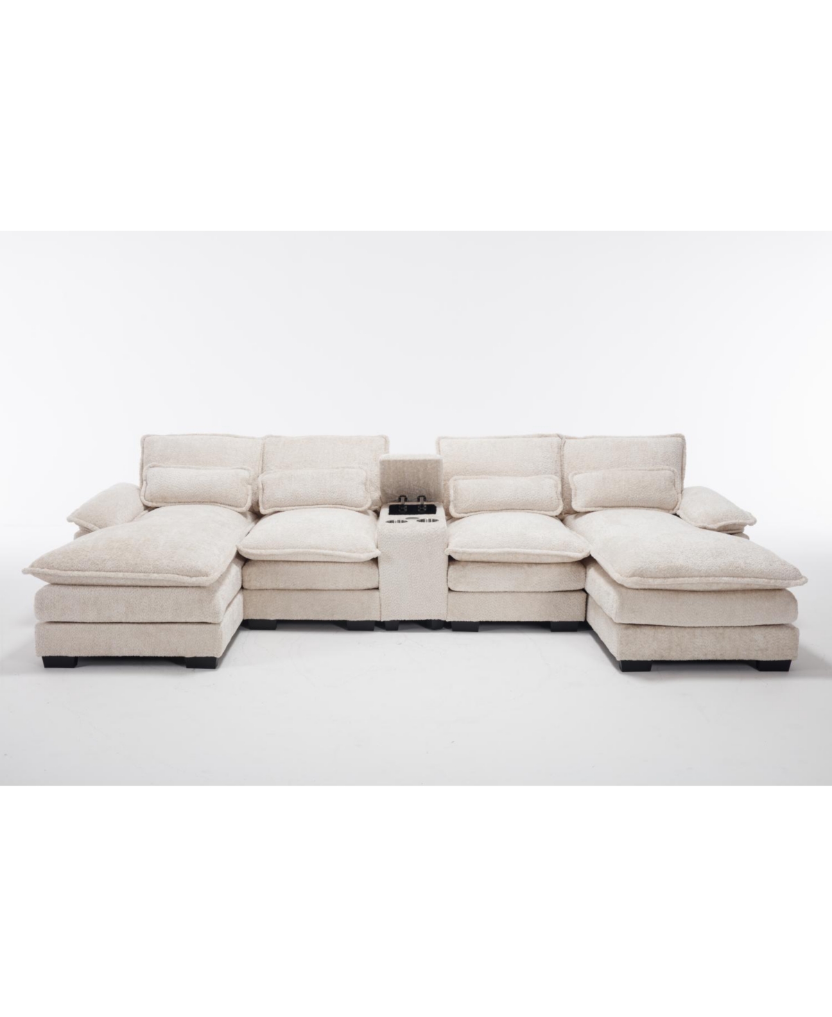 Click here for Streamdale Furniture U-Shaped Sofa with Console  C... prices