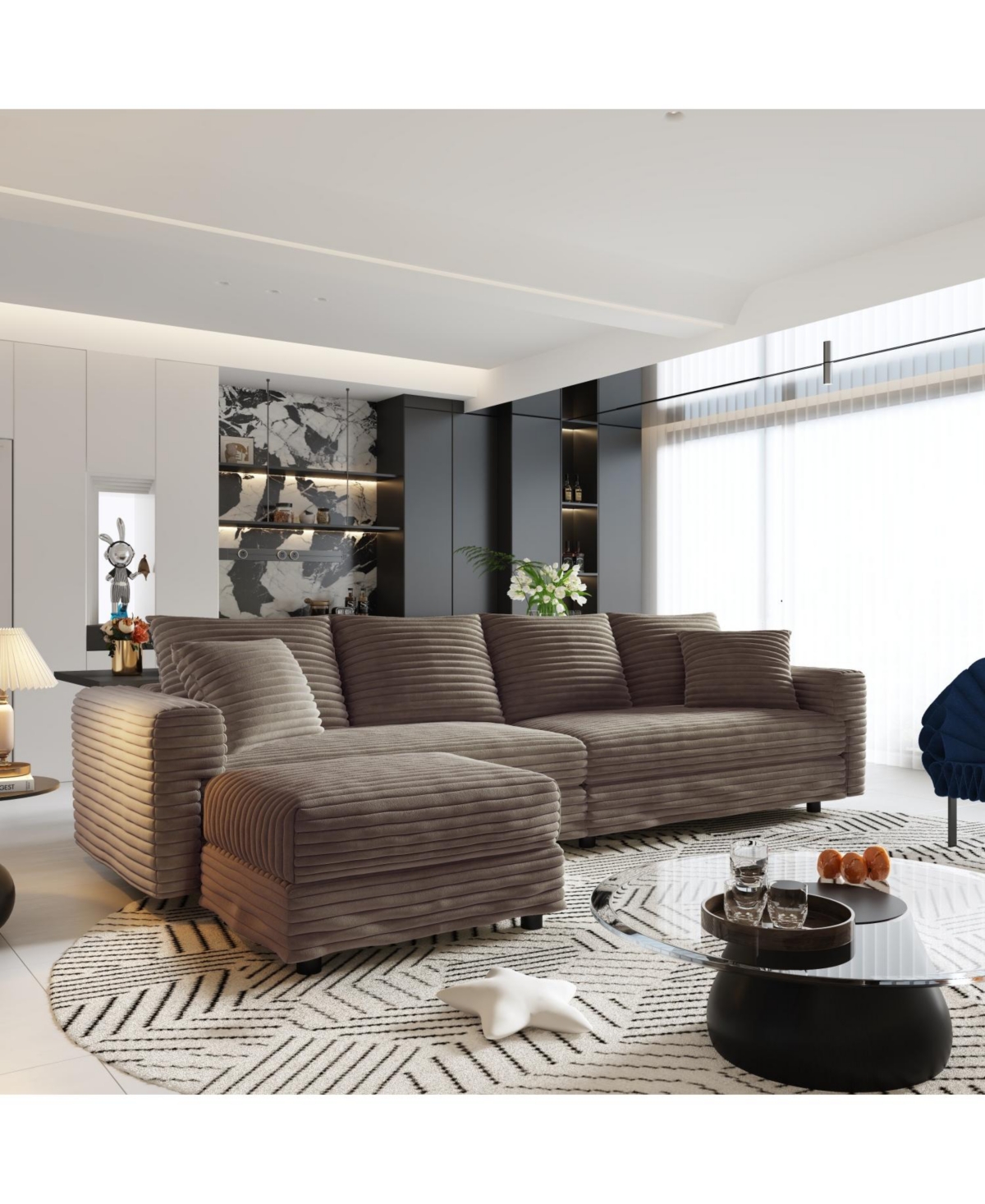 Click here for Streamdale Furniture Streamdale Plush Corduroy 4-S... prices