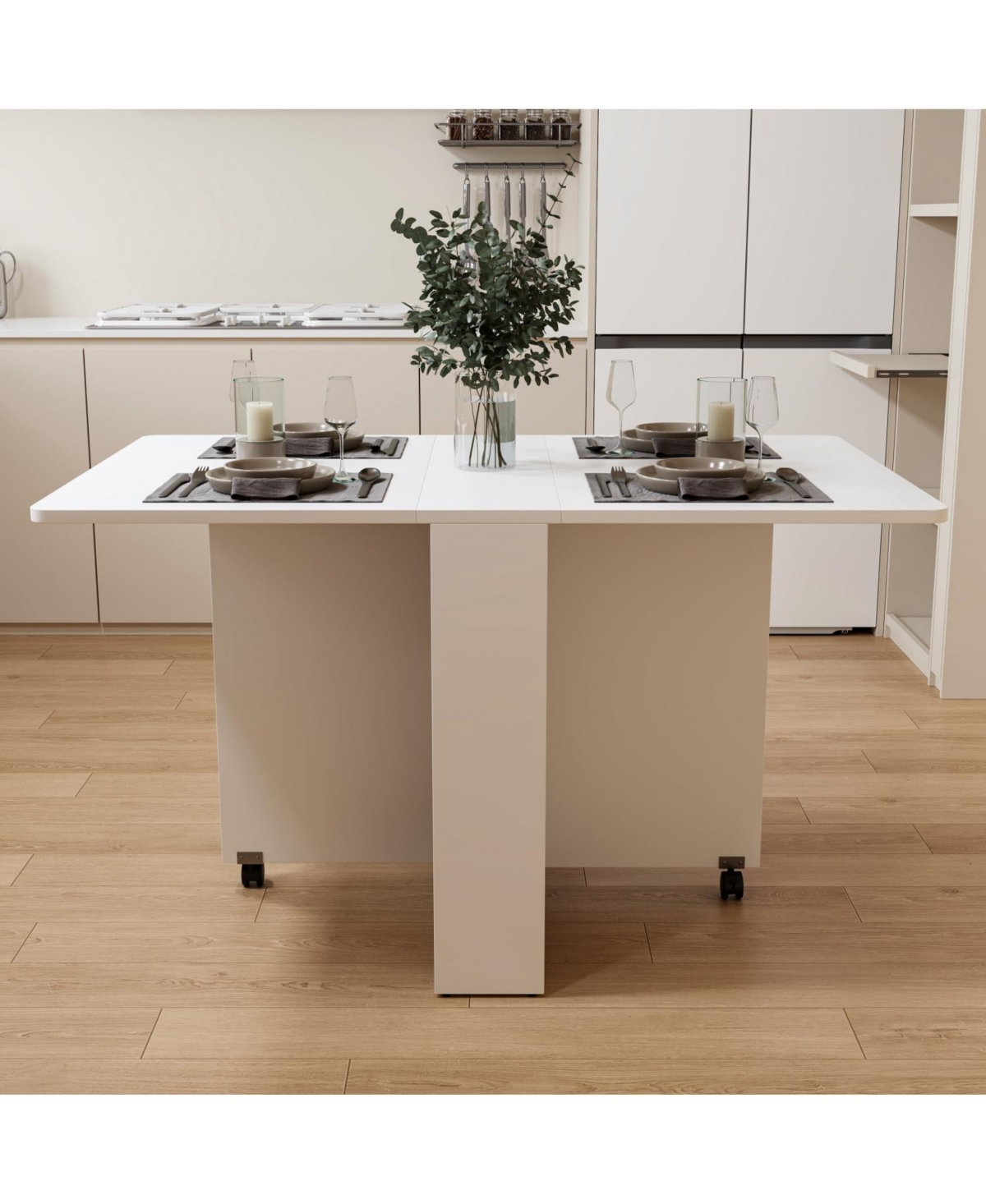 Click here for Streamdale Furniture Foldable 51.18" white ta... prices