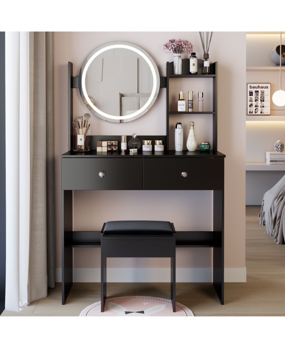 Click here for Streamdale Furniture Led Vanity Table Set (Touch 3... prices