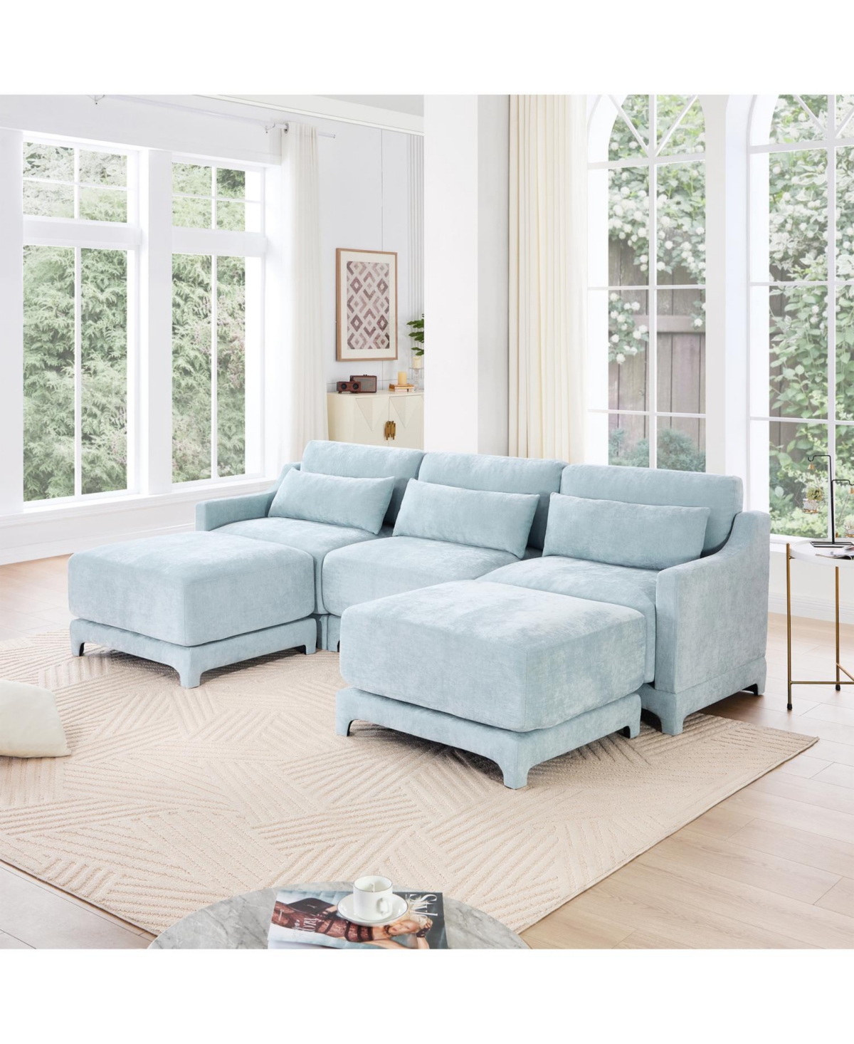 Click here for Streamdale Furniture Chenille 3-Seater Sofa with O... prices