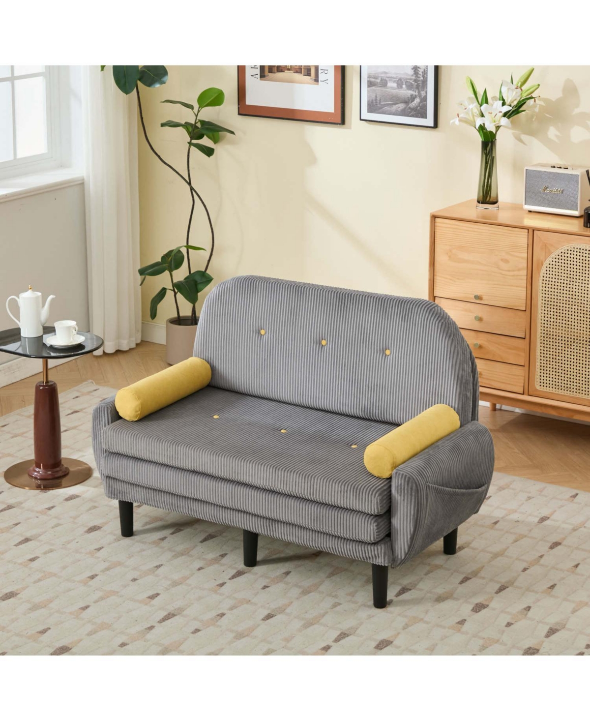 Click here for Streamdale Furniture Corduroy Loveseat Sofa Bed wi... prices