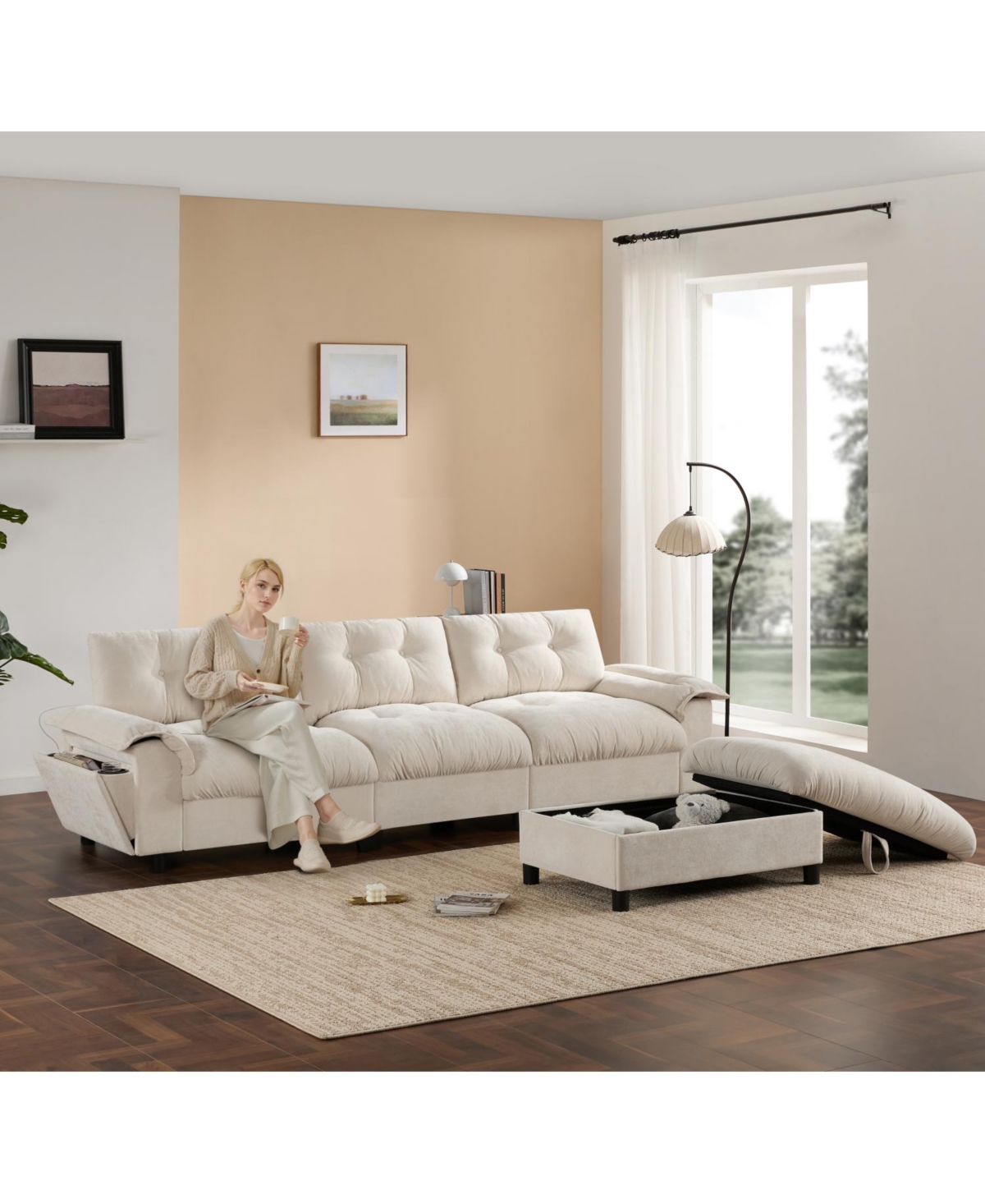 Click here for Streamdale Furniture L-Shape Sectional Sofa w/ Ott... prices