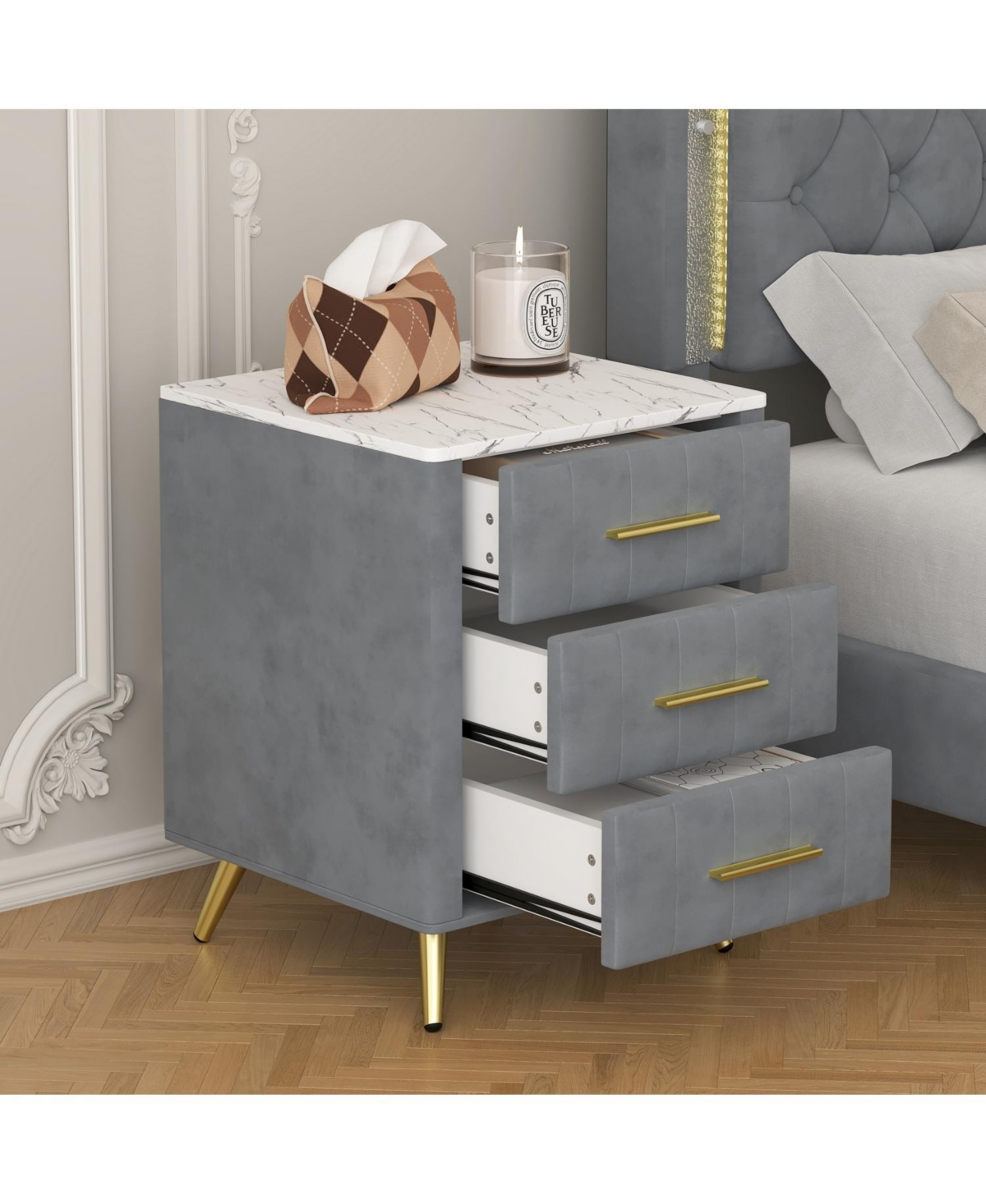 Click here for Streamdale Furniture Streamdale Grey Upholstered N... prices