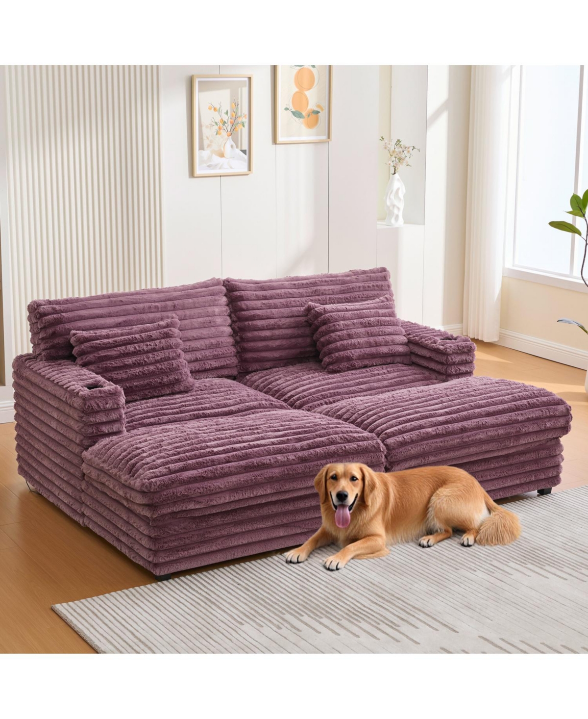 Click here for Streamdale Furniture Oversized Chaise Lounge Sofa... prices