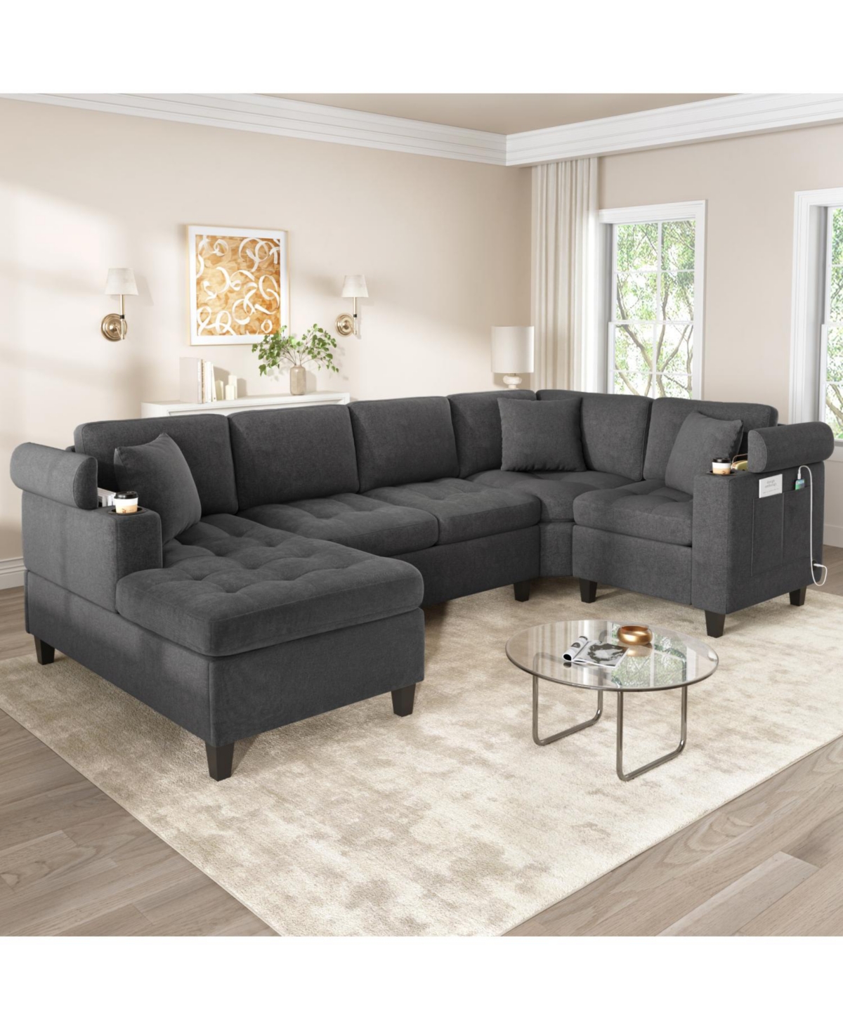 Click here for Streamdale Furniture Modern U-Shaped Sectional Sof... prices