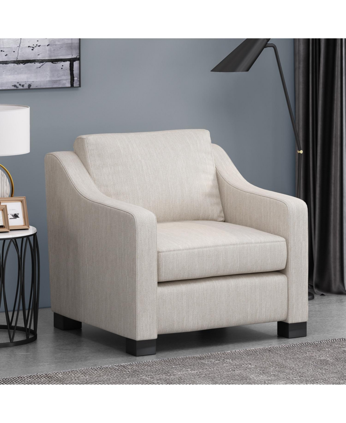 Click here for Streamdale Furniture Contemporary Beige Fabric Uph... prices