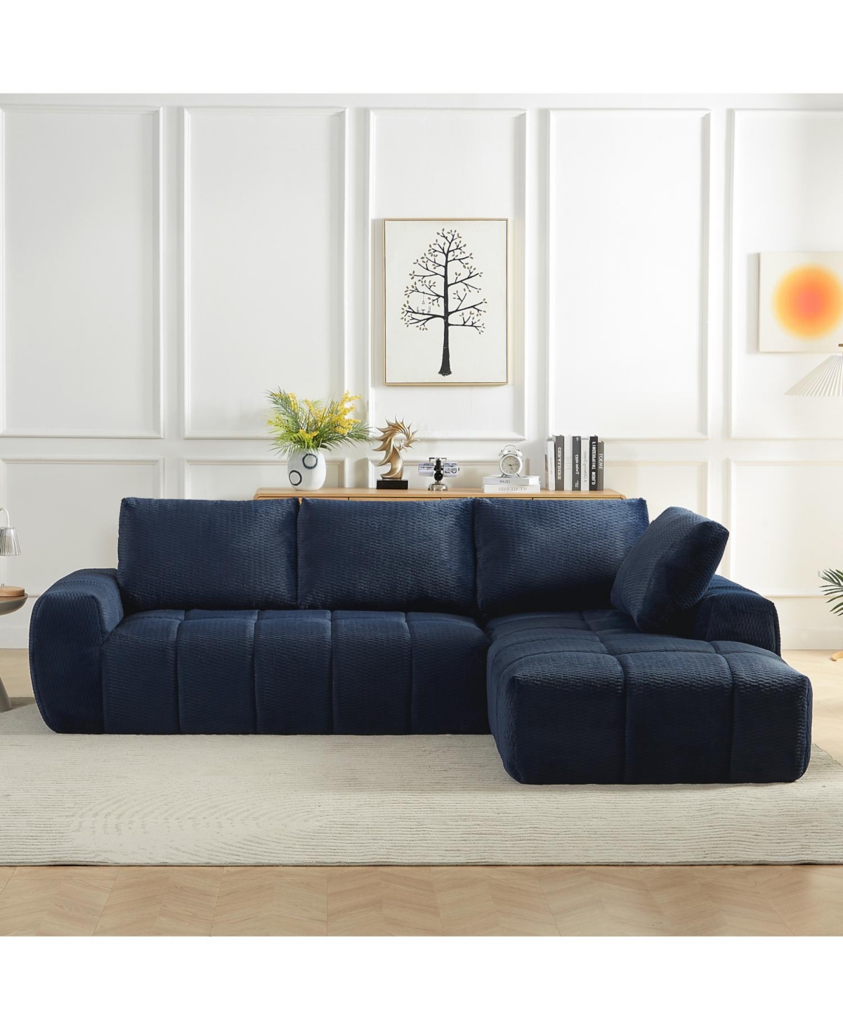Click here for Streamdale Furniture Faux Fur L-Shape Sectional So... prices