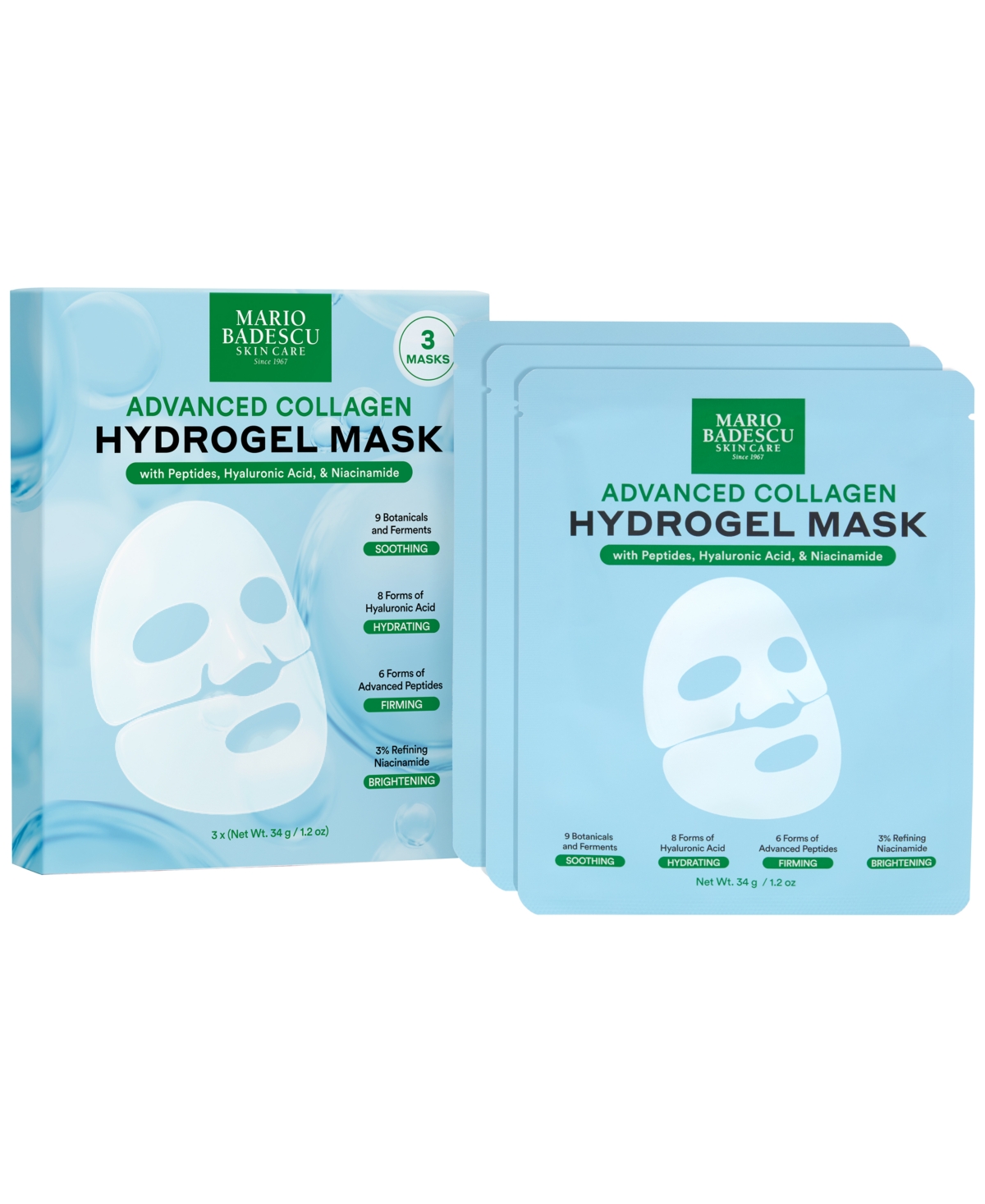Click here for Mario Badescu 3-Pack Advanced Collagen Face Mask prices