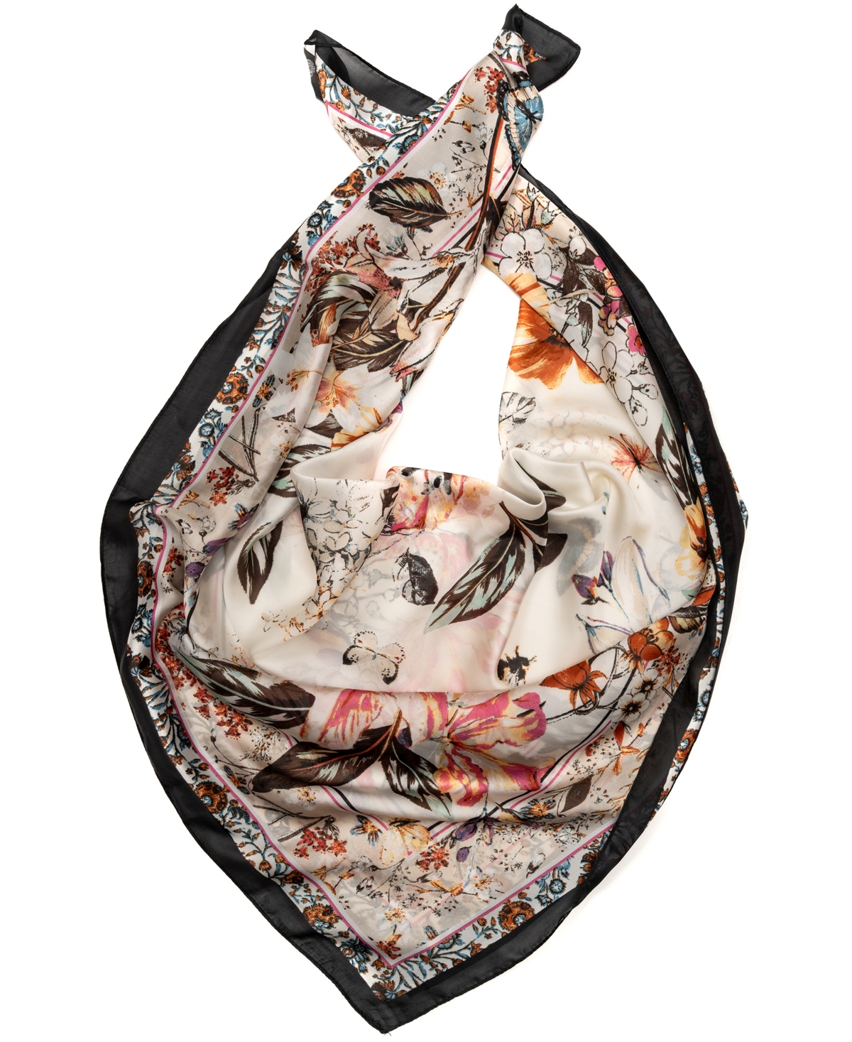 Click here for Vince Camuto Lily Floral Square Scarf - Neutral prices