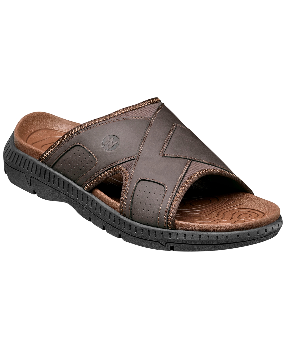 Click here for Nunn Bush Mens Laguna Slide Sandals - Brown prices