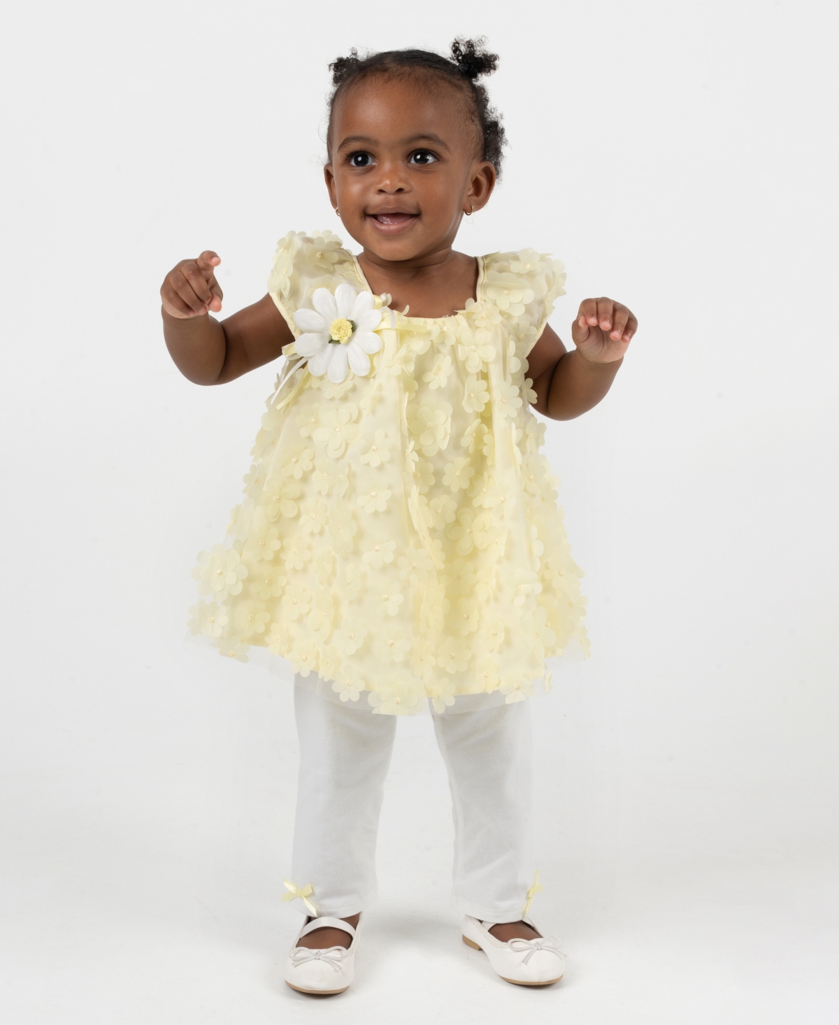 Click here for Rare Editions Baby Girls 3D Flower Sequin Top and... prices