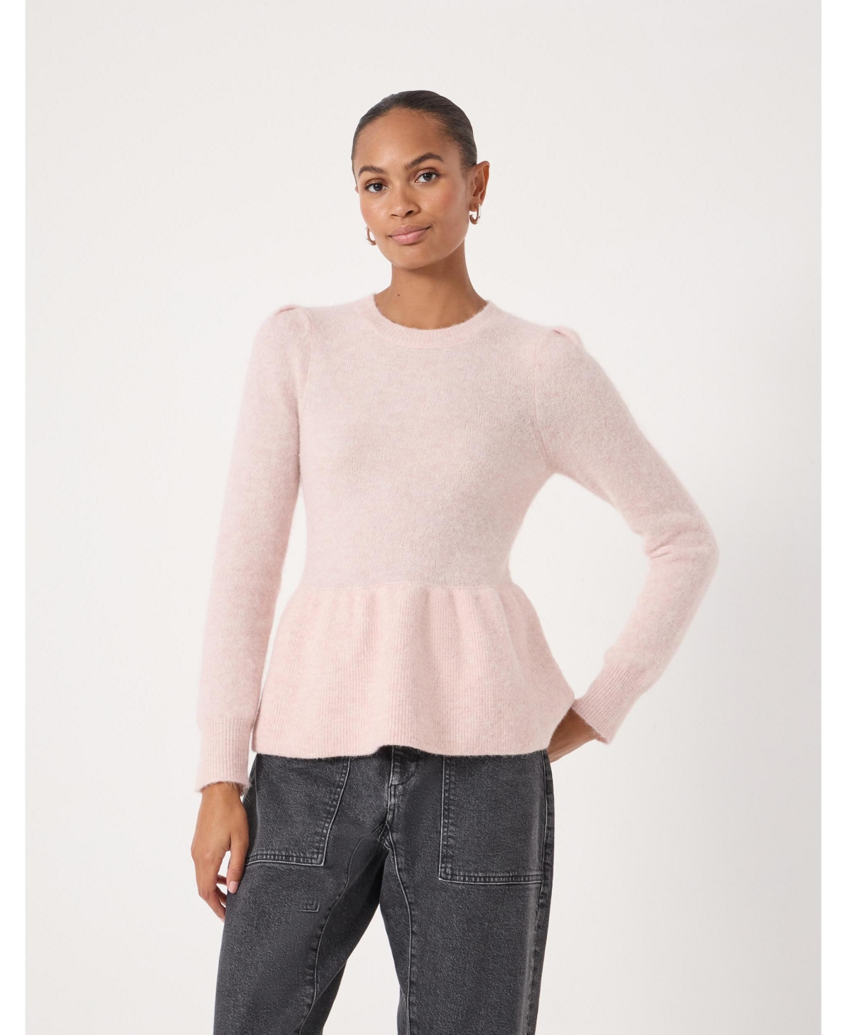 Click here for Hush Womens Wool Blend Peplum Top - Soft pink prices