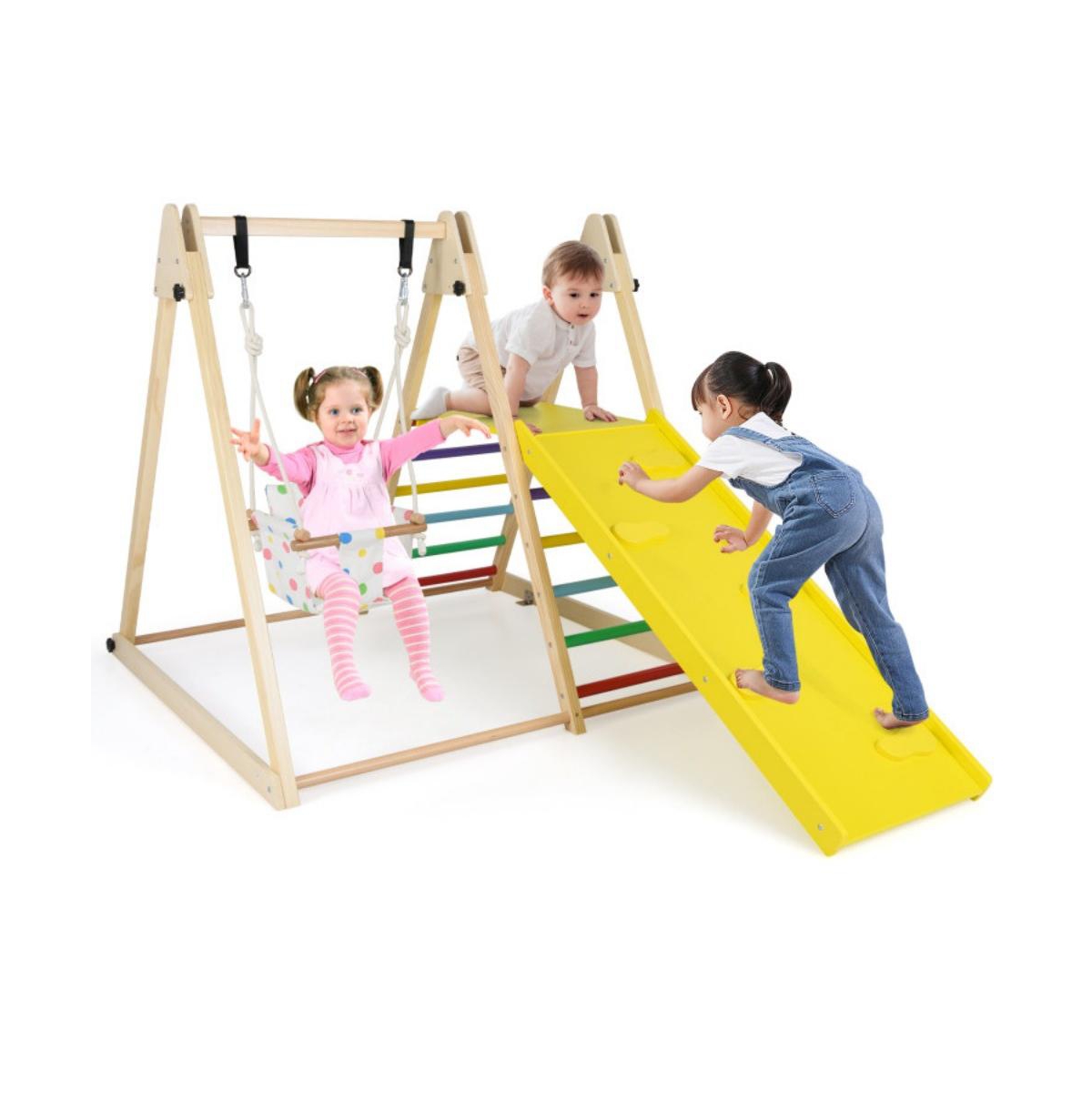 Click here for Hongge 4 in 1 Indoor Jungle Gym with Baby Swing an... prices