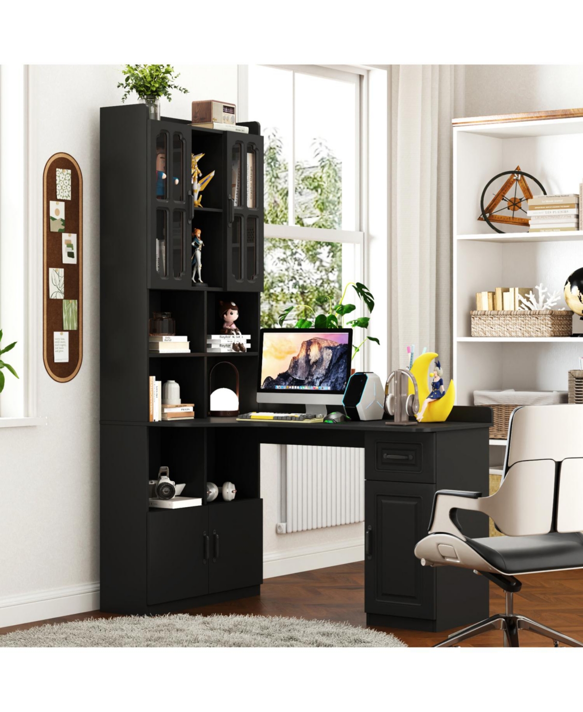 Click here for Streamdale Furniture L-Shaped Computer Desk with D... prices