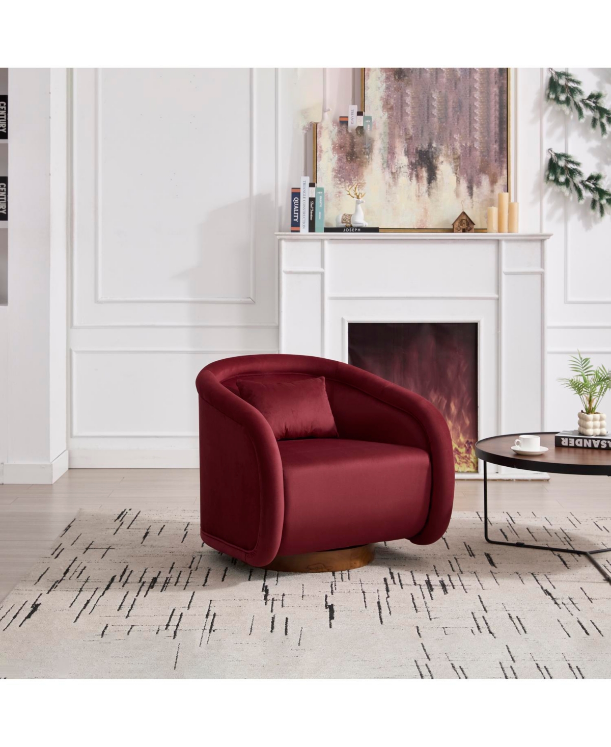 Click here for Streamdale Furniture Velvet Swivel Accent Chair -... prices