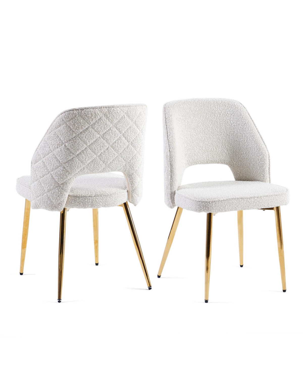 Click here for Streamdale Off White Boucle Dining Chairs - Set of... prices