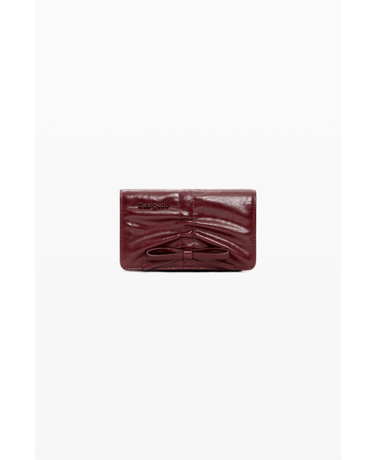 Click here for Desigual Womens Small shiny bow wallet - Burgundy prices